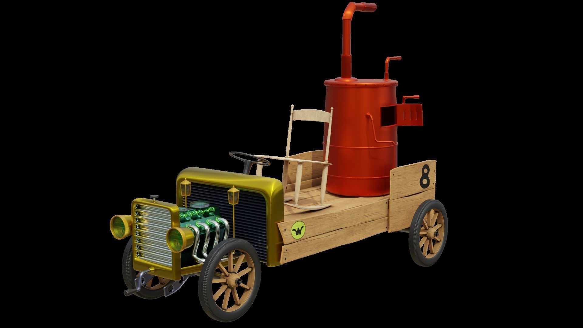 3D model Race Car 08 Arkansas Chuggabug VR / AR / low-poly | CGTrader