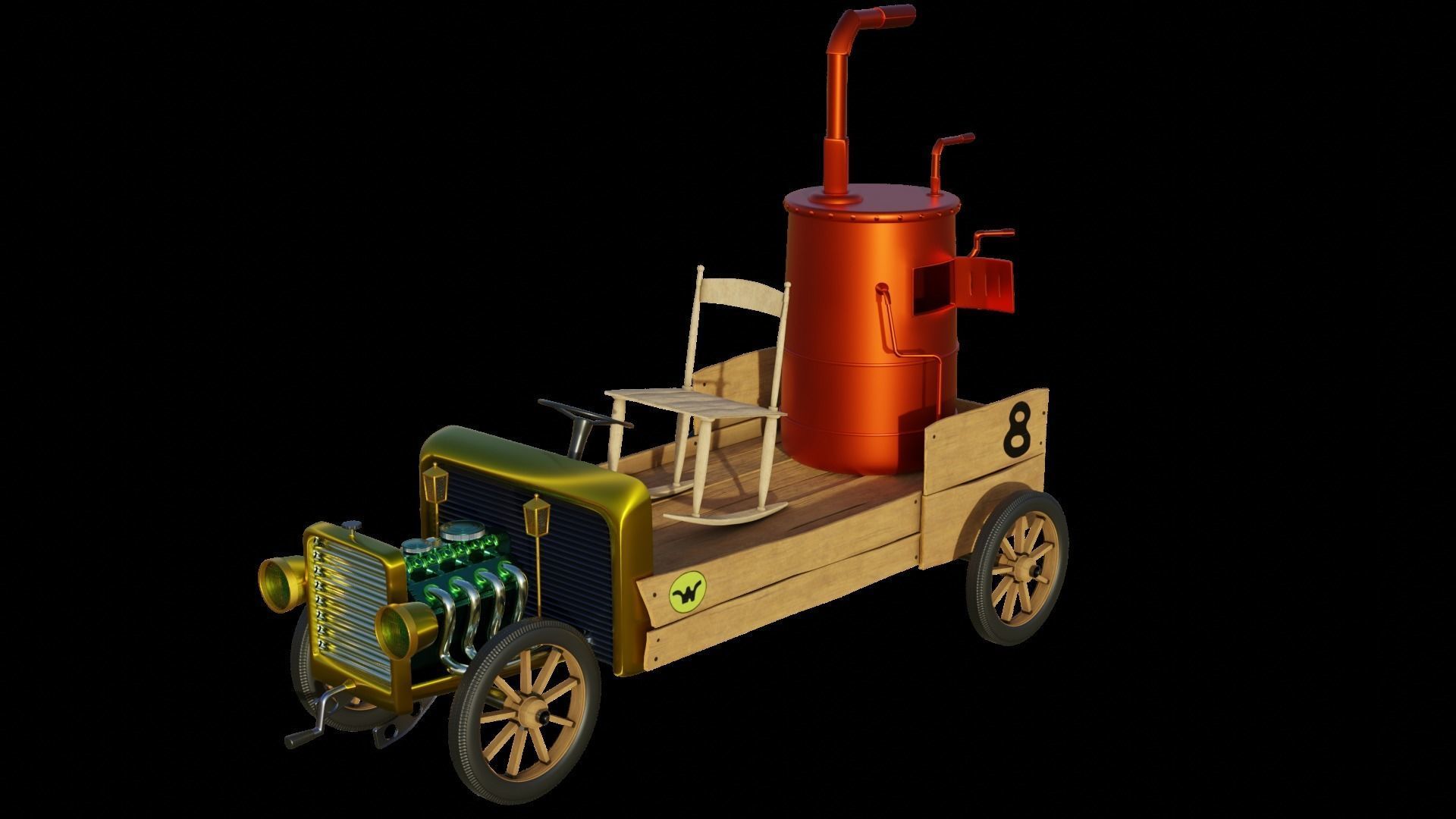 3D model Race Car 08 Arkansas Chuggabug VR / AR / low-poly | CGTrader