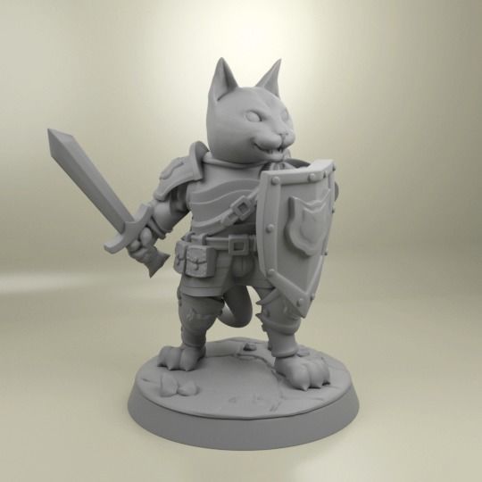 Knight Cat 3D model 3D printable | CGTrader