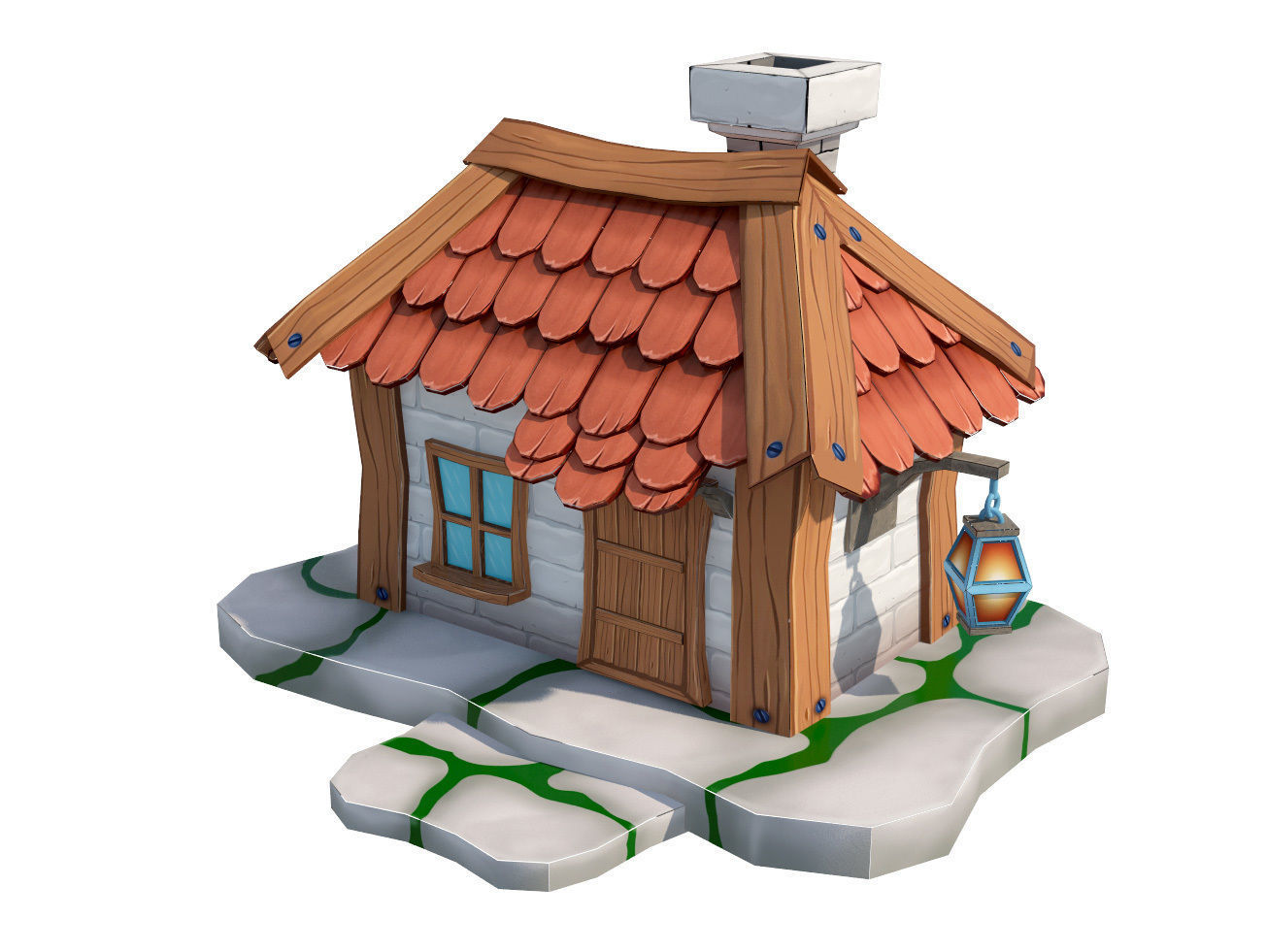 3D model Cartoon House low-poly 3d model VR / AR / low-poly | CGTrader