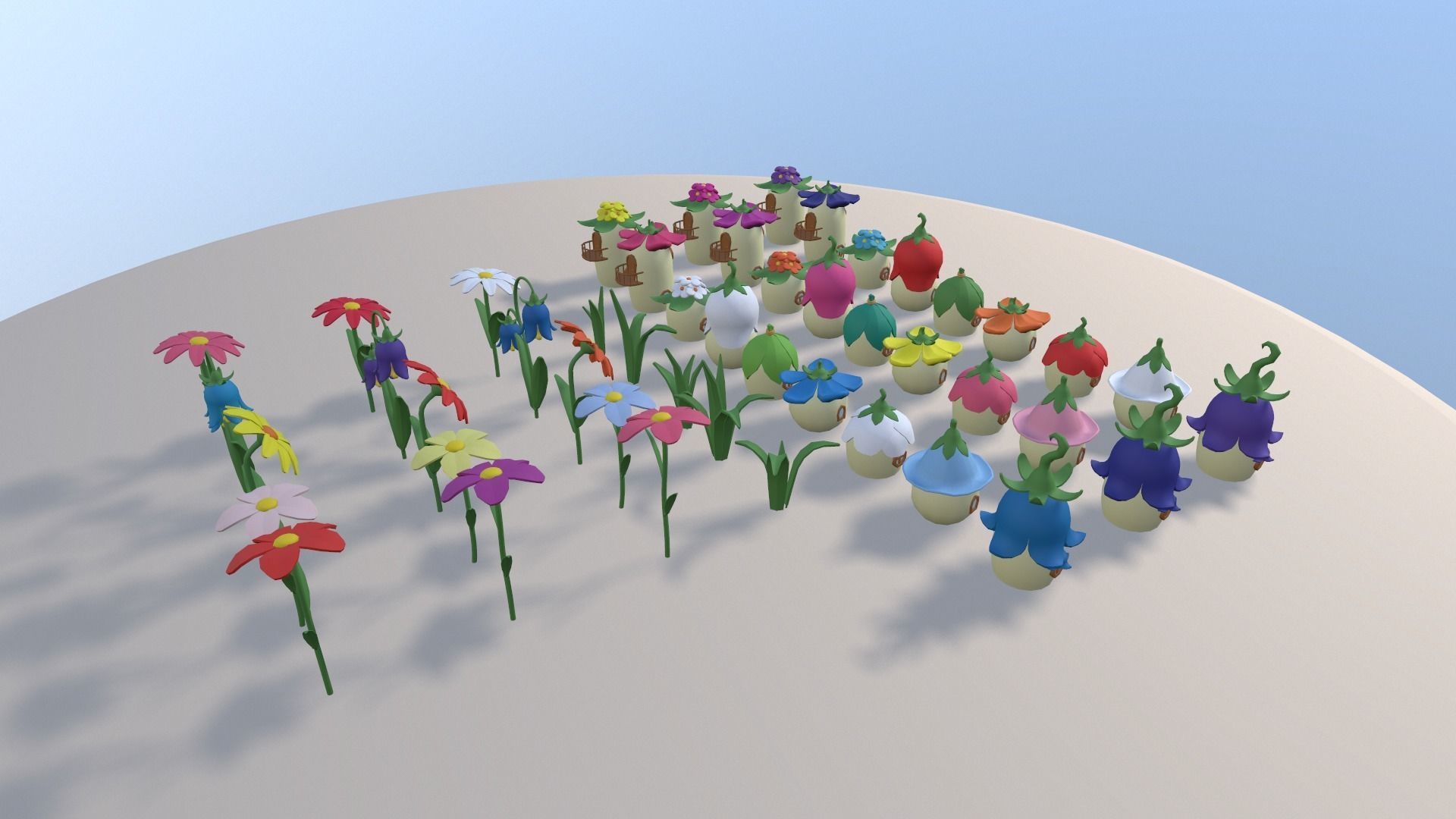 3D model Cartoon Fairy village VR / AR / low-poly | CGTrader