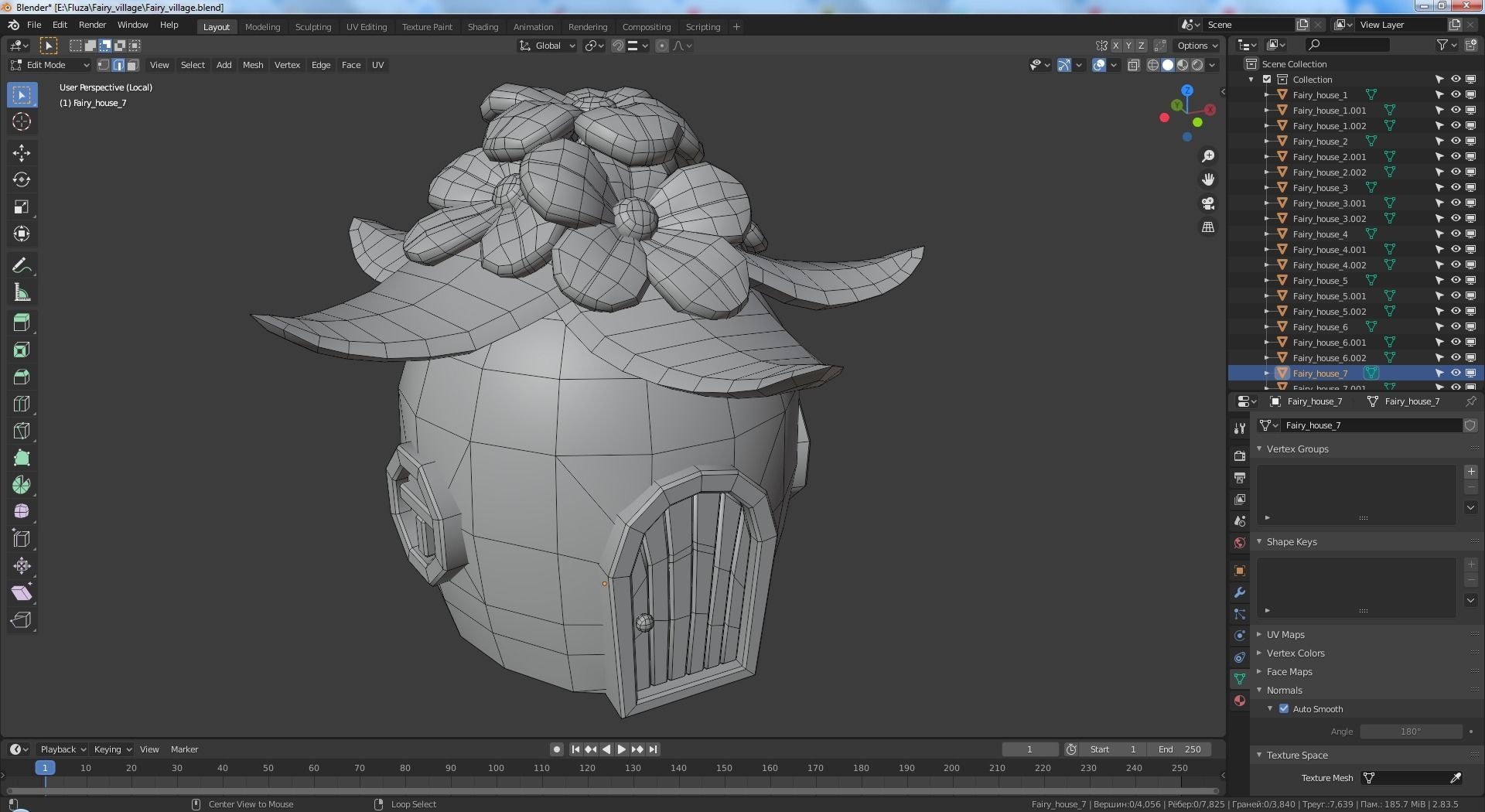 3D model Cartoon Fairy village VR / AR / low-poly | CGTrader