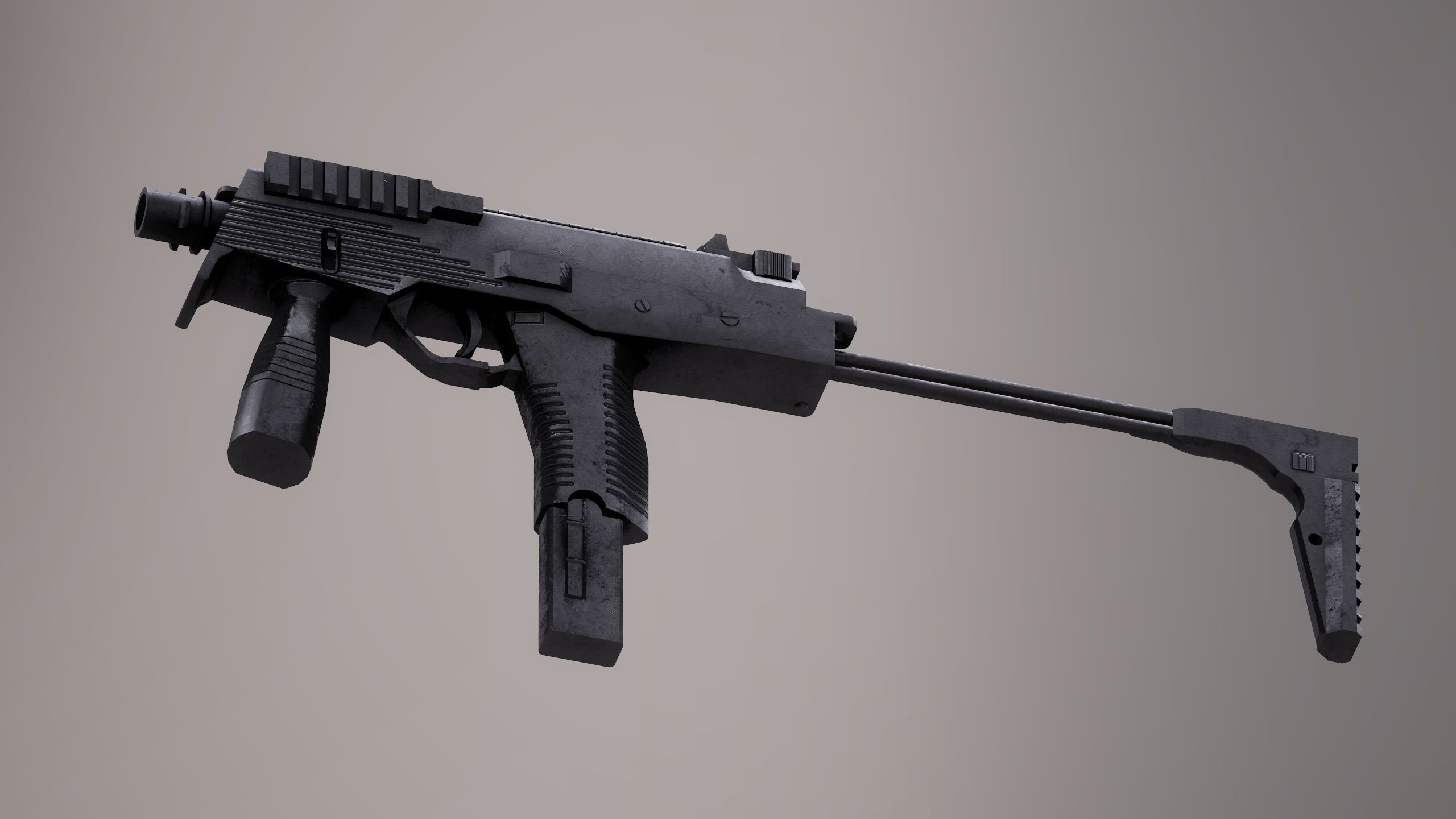 3D model MP9 SMG PBR Rigged VR / AR / low-poly | CGTrader