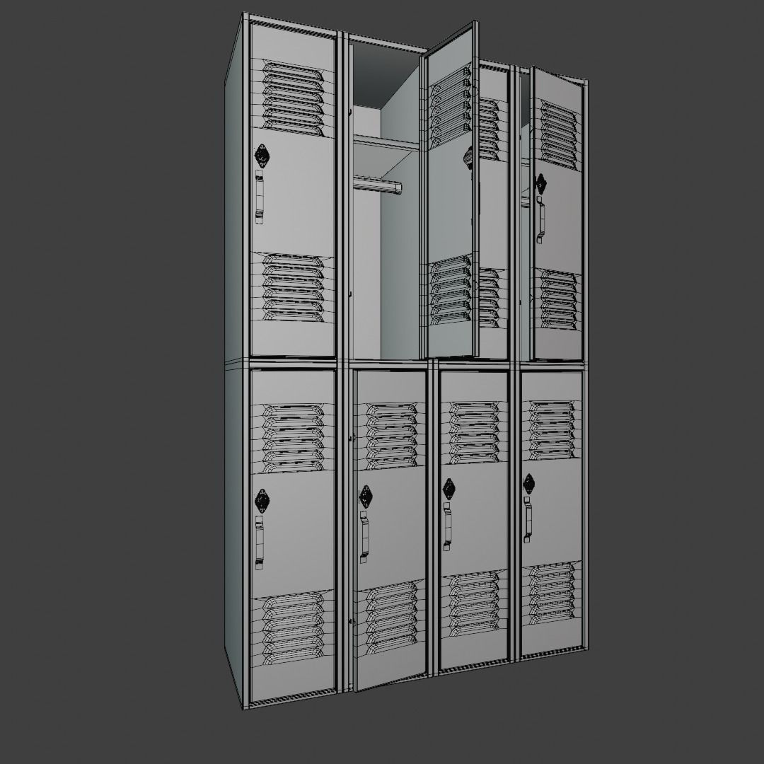 detailed locker 3D model 3D model | CGTrader