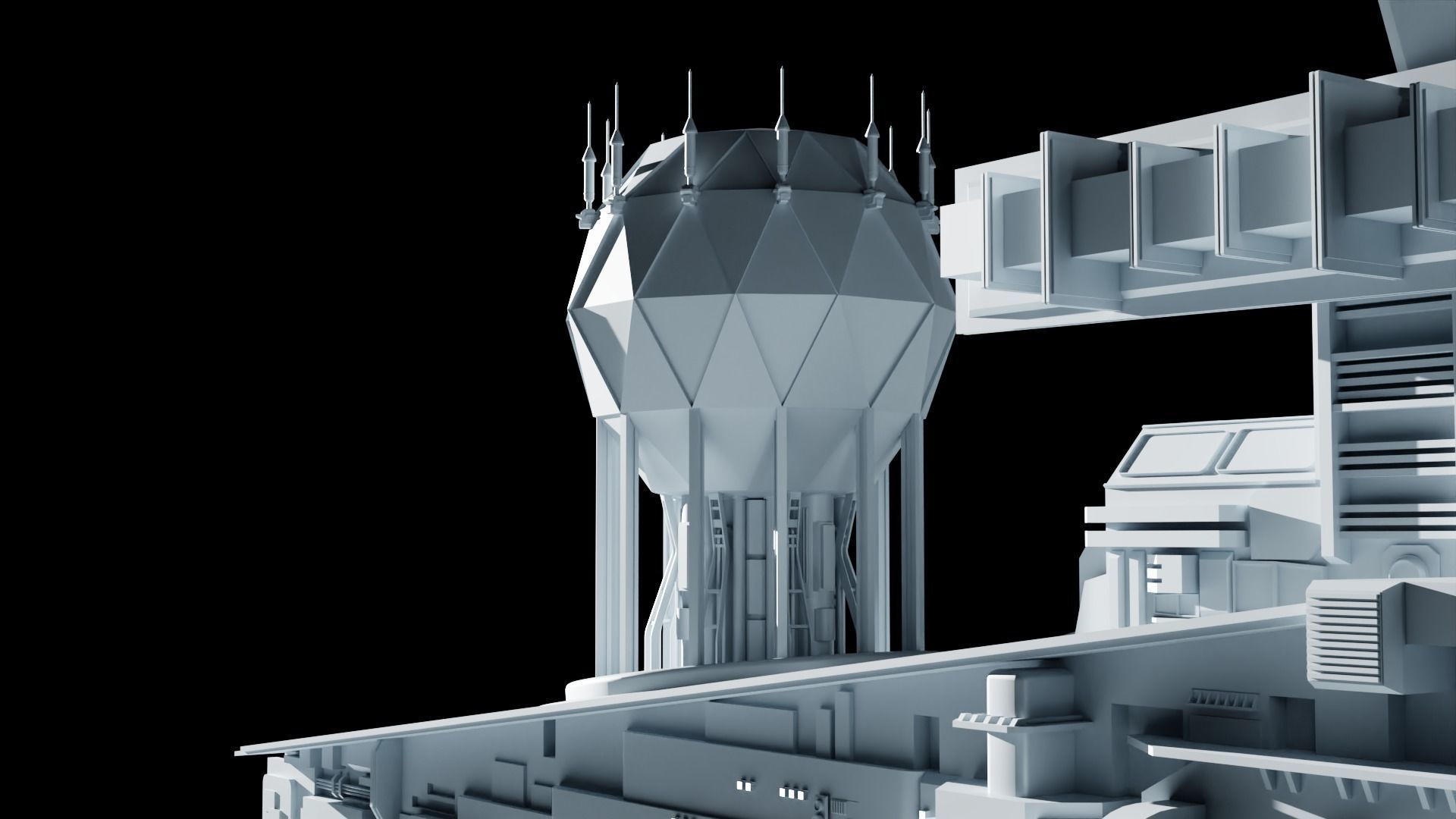 3D model ISD-72x Deflector Shield Generator Dome VR / AR / low-poly ...