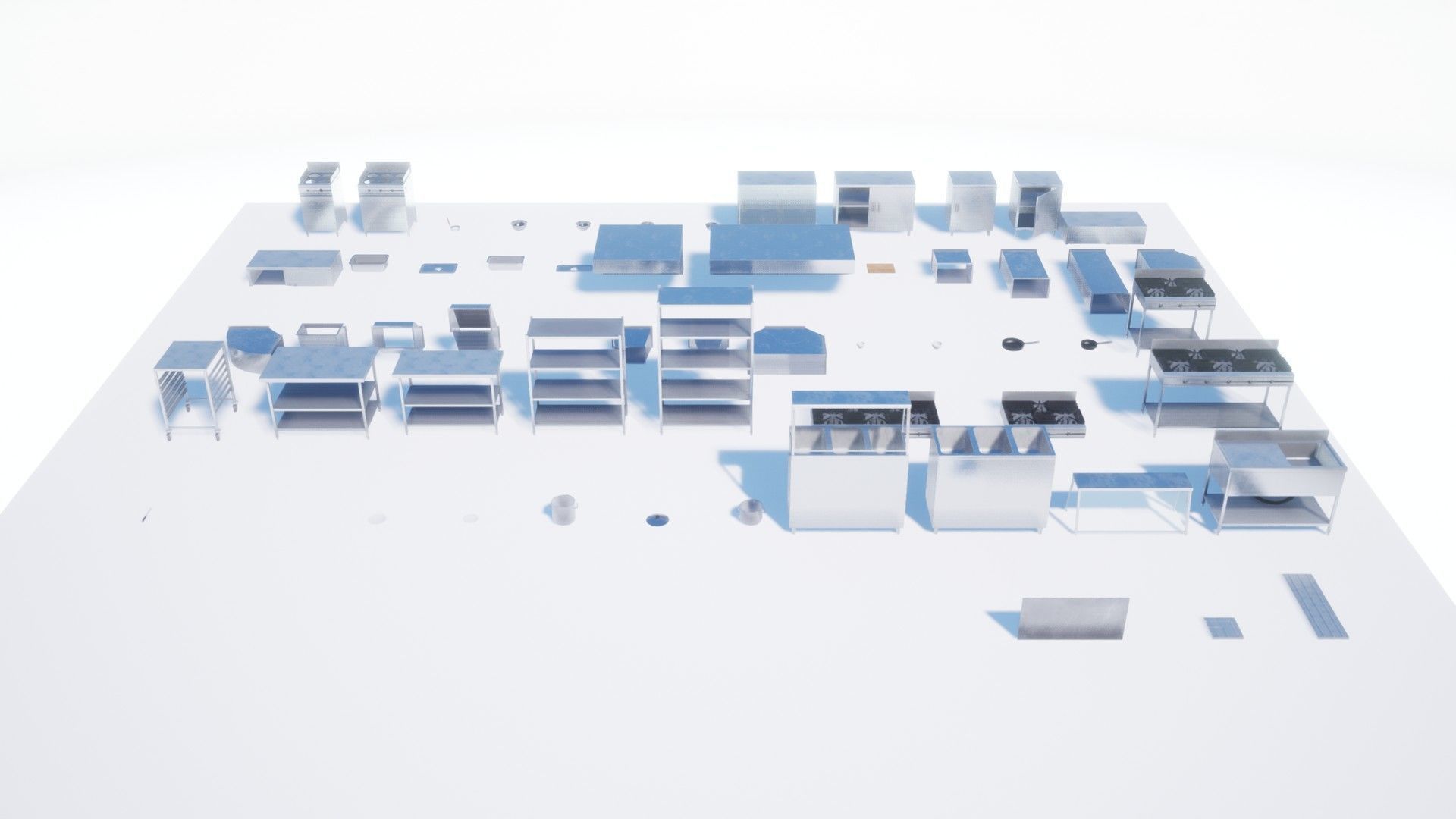 3D model Restaurant Kitchen Asset Pack - 58 Game-Ready Assets VR / AR ...