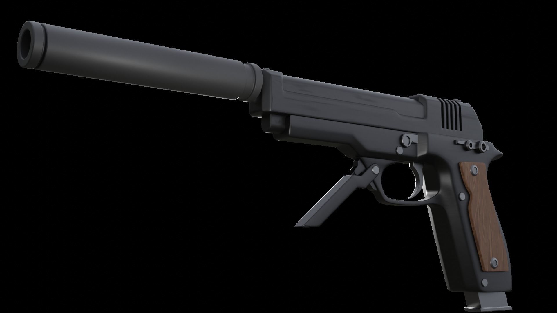 Beretta 93R Handgun free 3D model | CGTrader