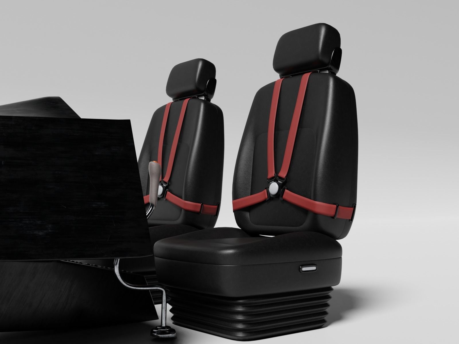 Aircraft cockpit control panel and chairs 3D model | CGTrader