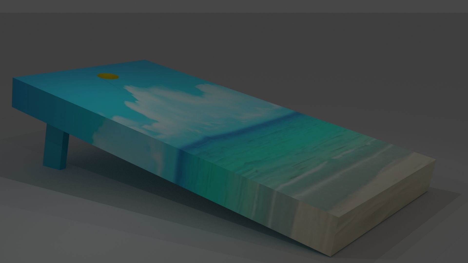 CORNBORD cornhole board with ocean free VR / AR / low-poly 3D model ...