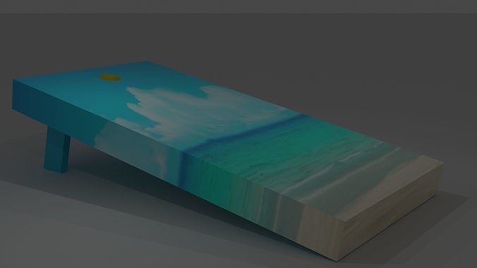 CORNBORD cornhole board with ocean free VR / AR / low-poly 3D model ...