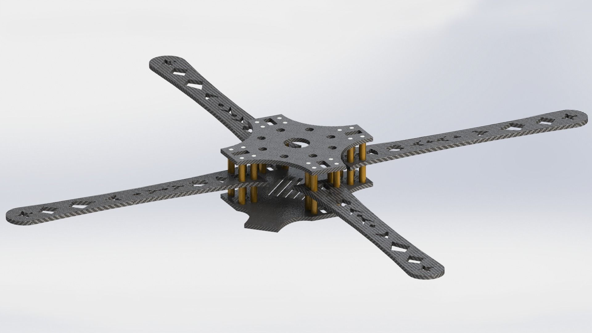 Drone Frame Type Quad X free 3D model 3D printable | CGTrader