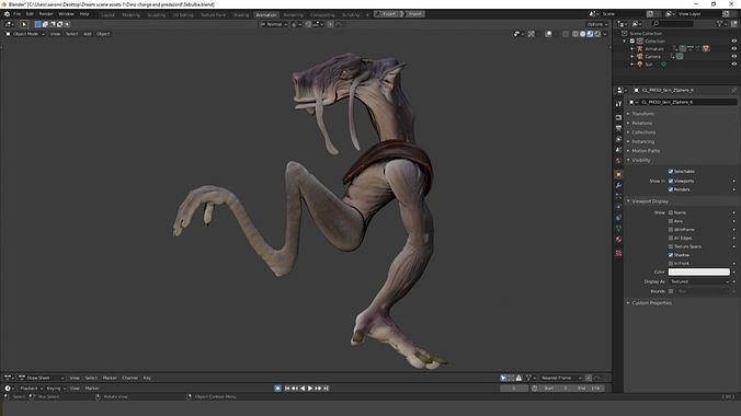 Sebulba character being animated in software 3D model | CGTrader