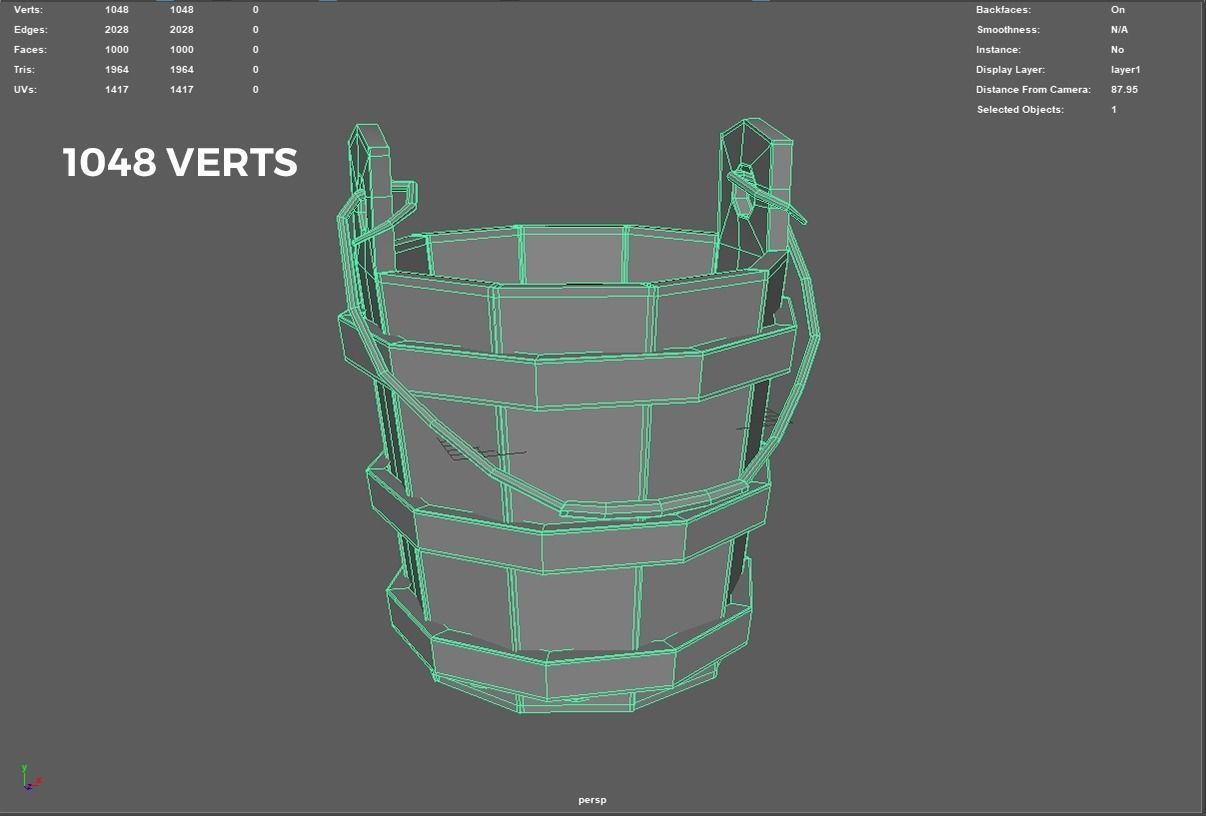 3D model Wooden Farm Bucket VR / AR / low-poly | CGTrader