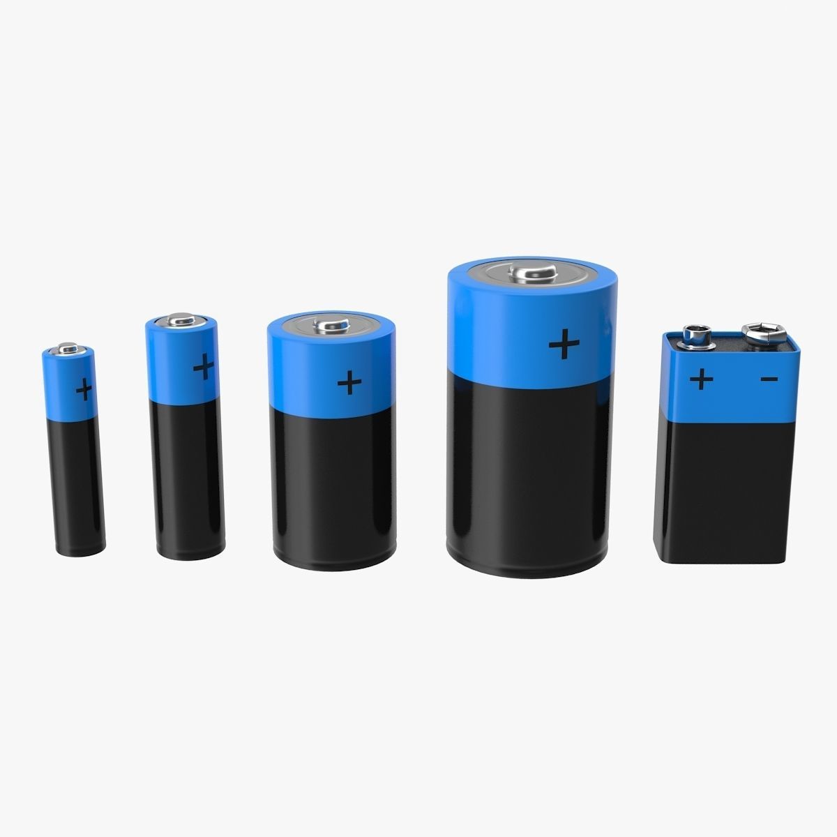 3D model Battery Set of batteries VR / AR / low-poly | CGTrader