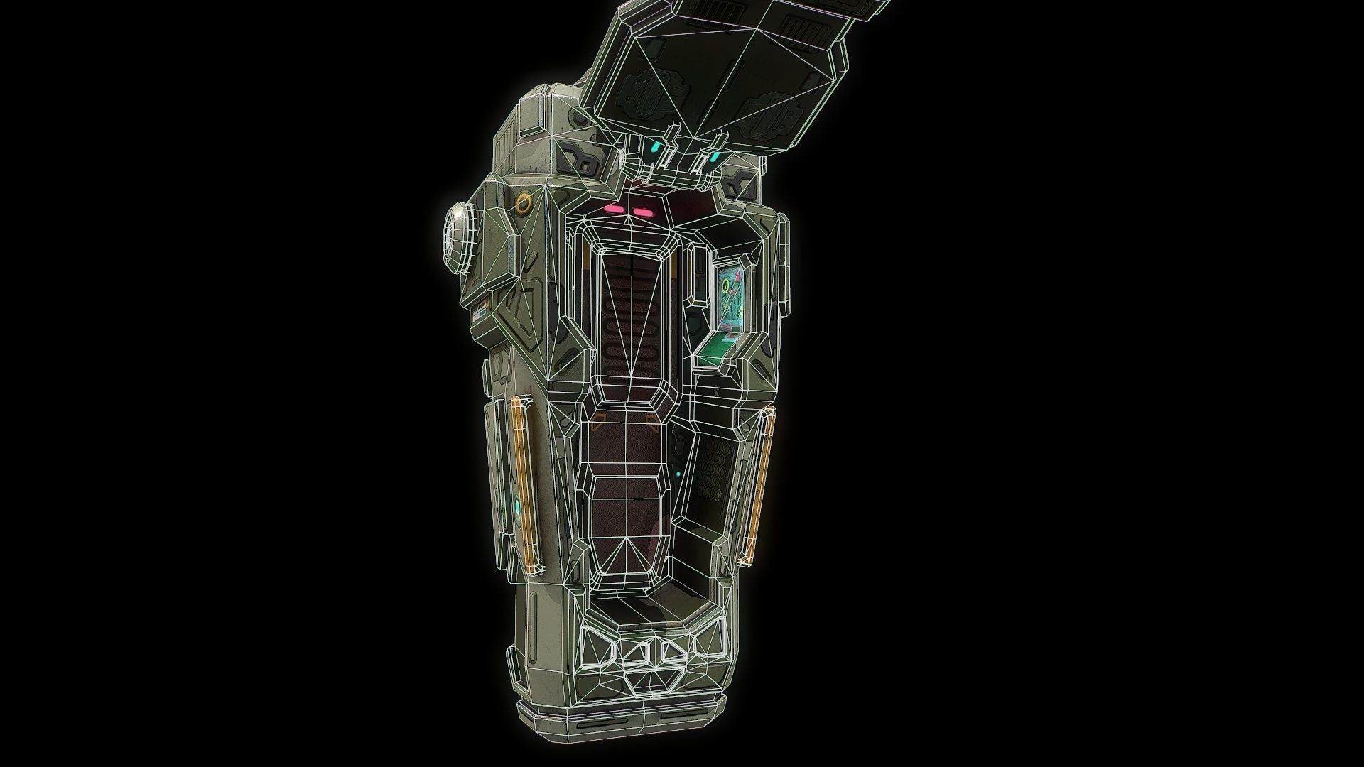 3D model Low poly sci fi drop pod VR / AR / low-poly | CGTrader