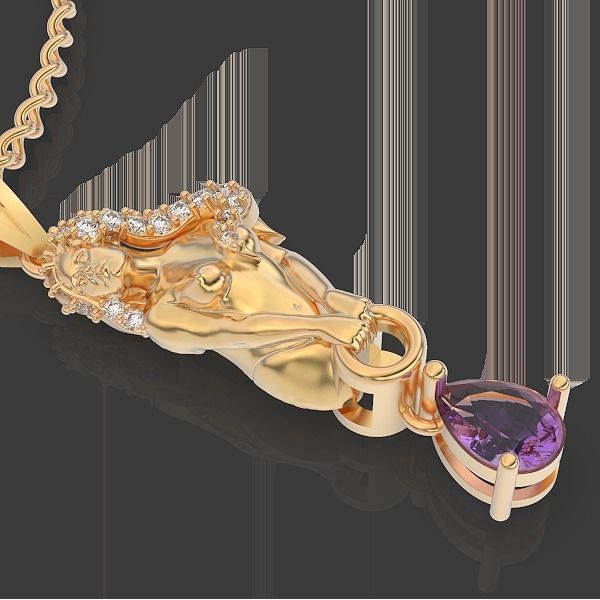 angel pear pendant Silver Gold Print Silver Gold Print 3D model 3D ...