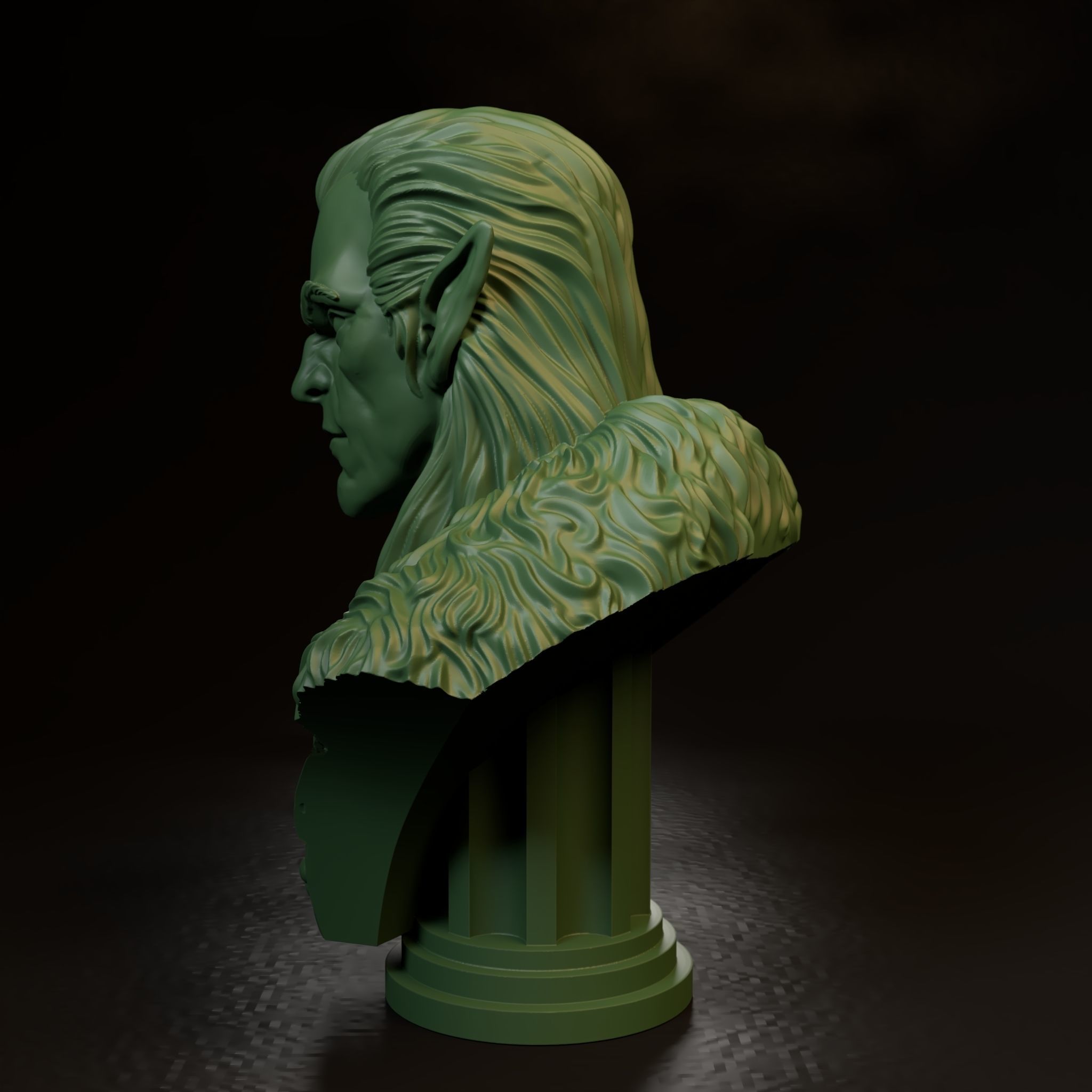 Rahadin Bust Professionally Pre-Supported 3D model 3D printable | CGTrader