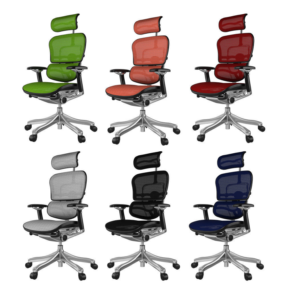Ergohuman Plus Luxury Office Chair 2 Colors and 6 Colors mesh 3D model ...
