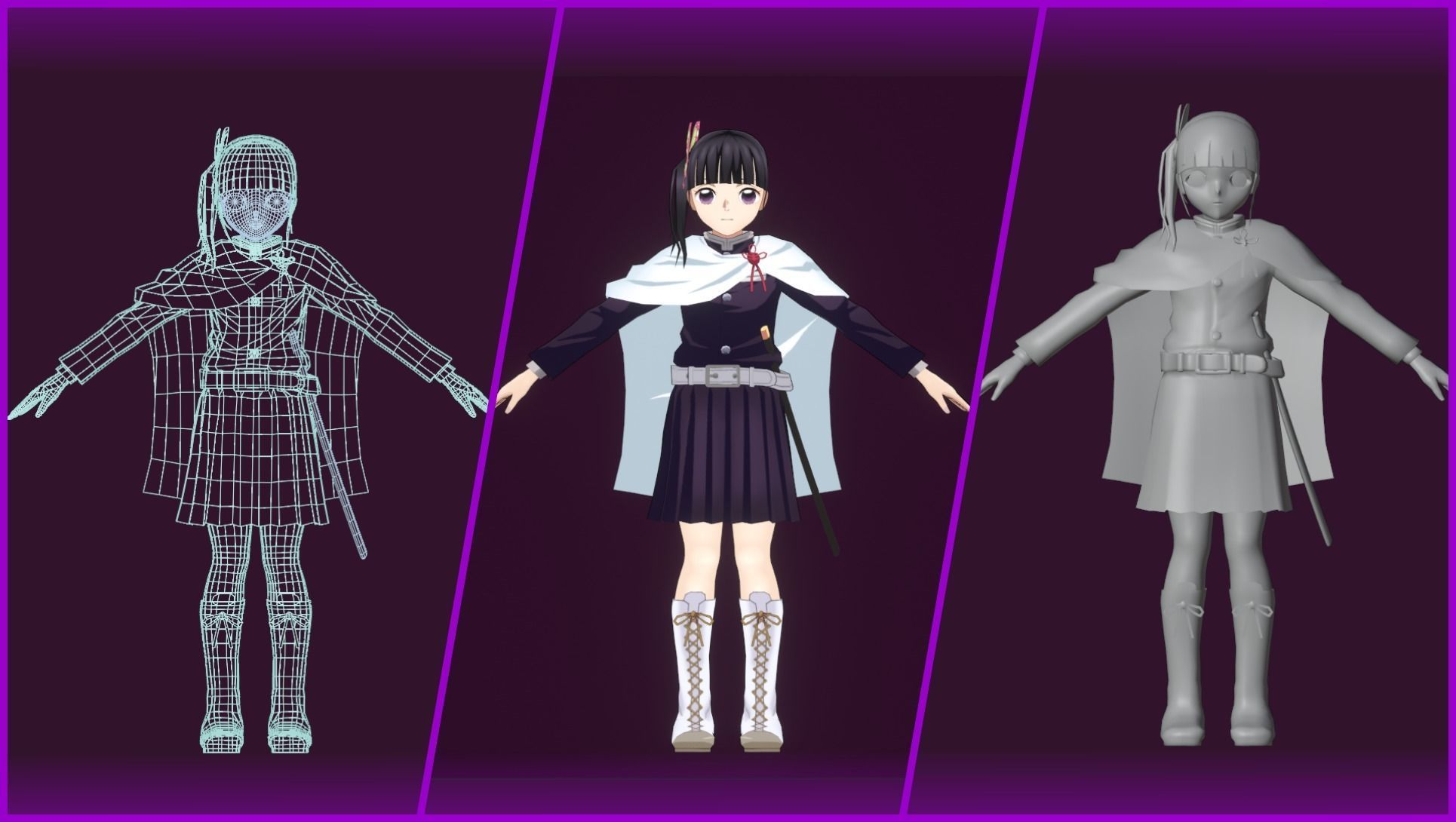 3D model Demon Slayer - Kanao VR / AR / low-poly | CGTrader