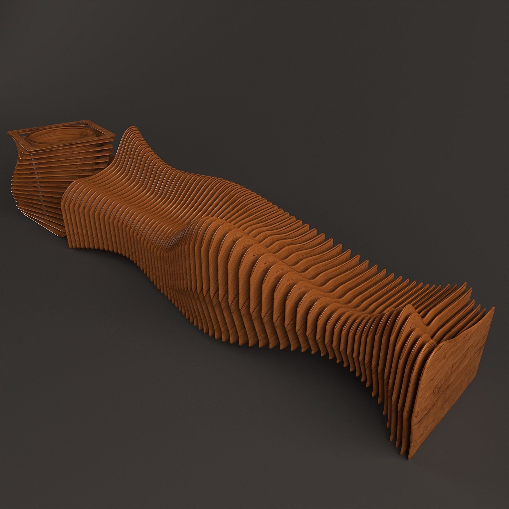 Parametric bench free 3D model | CGTrader