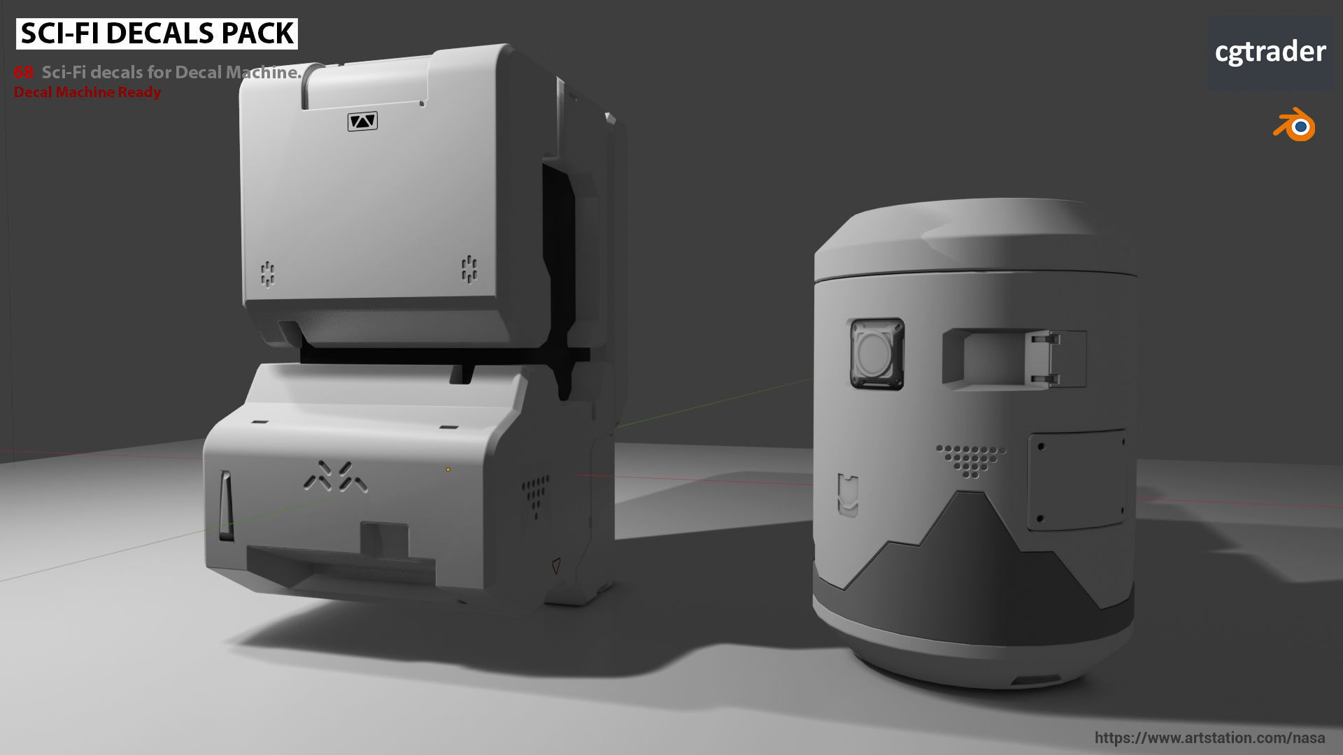 68 Sci-Fi Decals Pack Texture | CGTrader