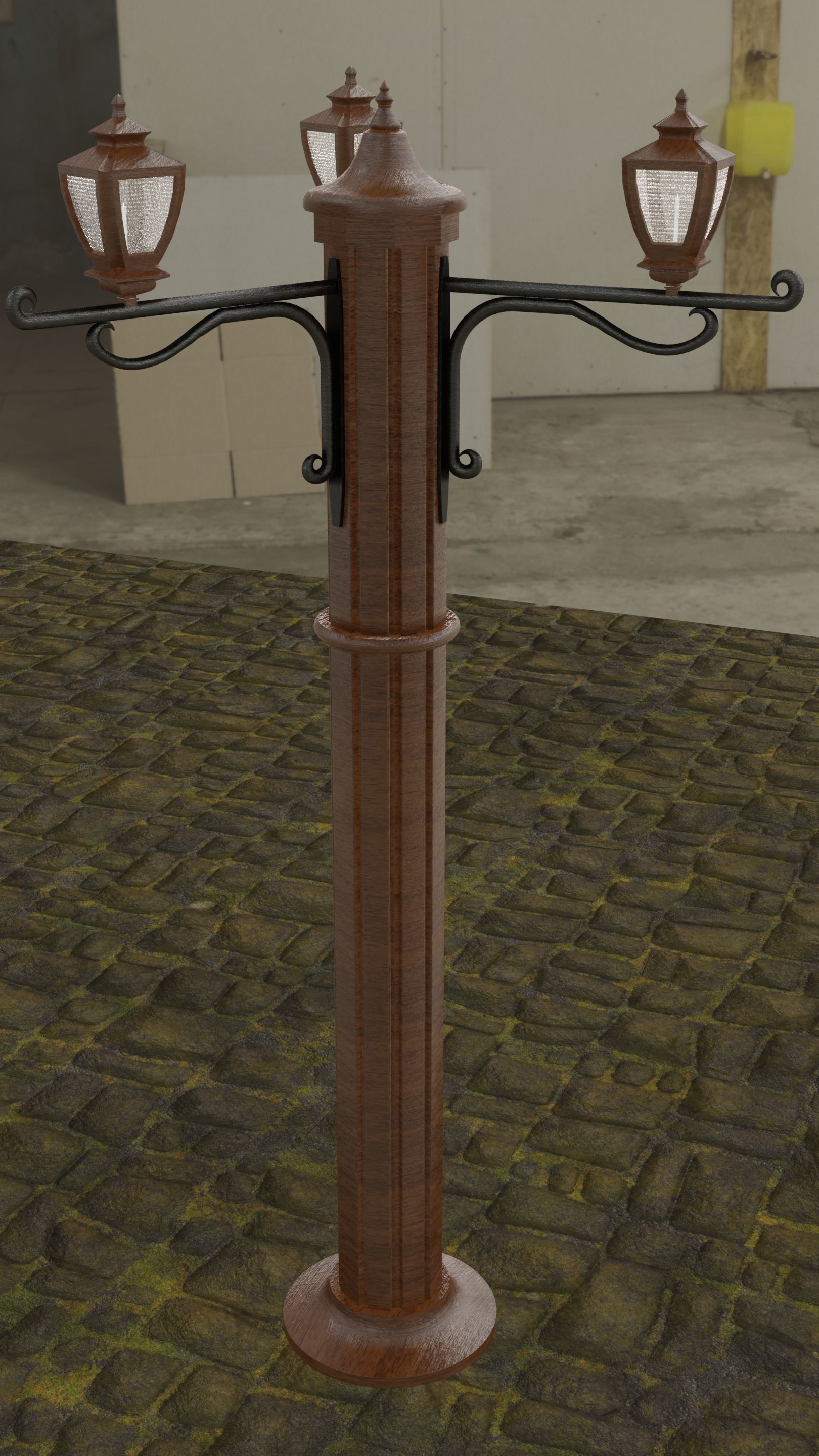 lowpoly Street lamp free VR / AR / low-poly 3D model | CGTrader