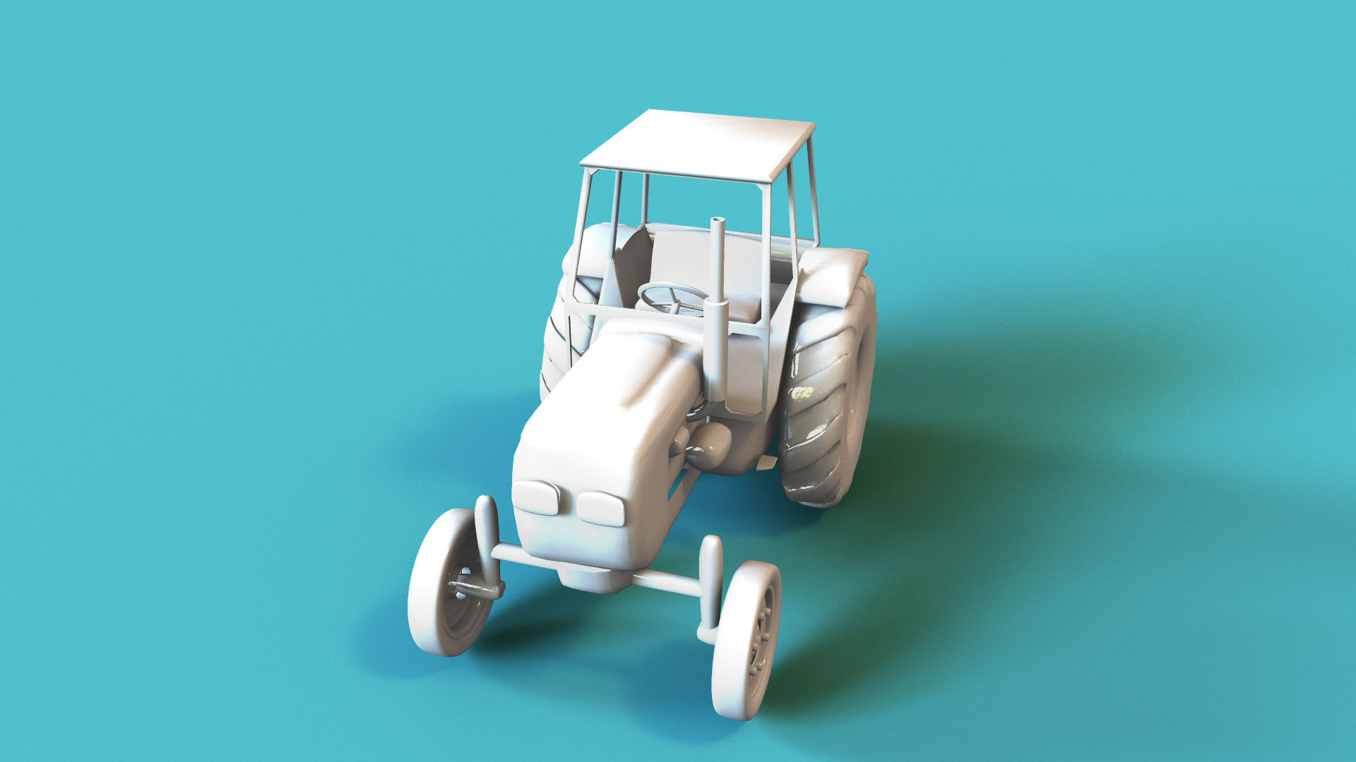 Tractor Low Poly 3D model | CGTrader