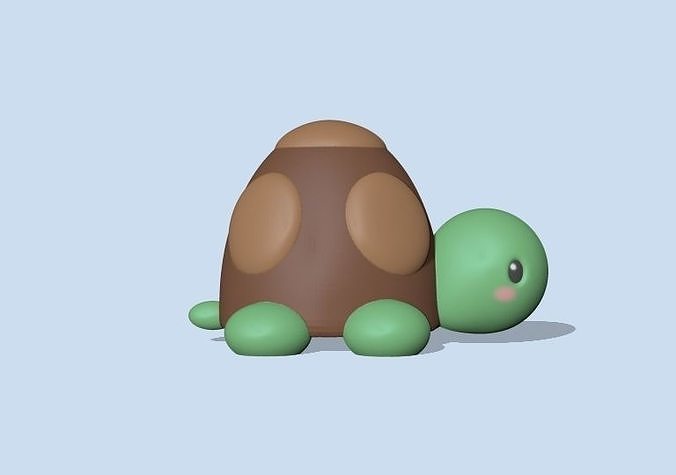 Cute Little Turtle 3D model 3D printable | CGTrader