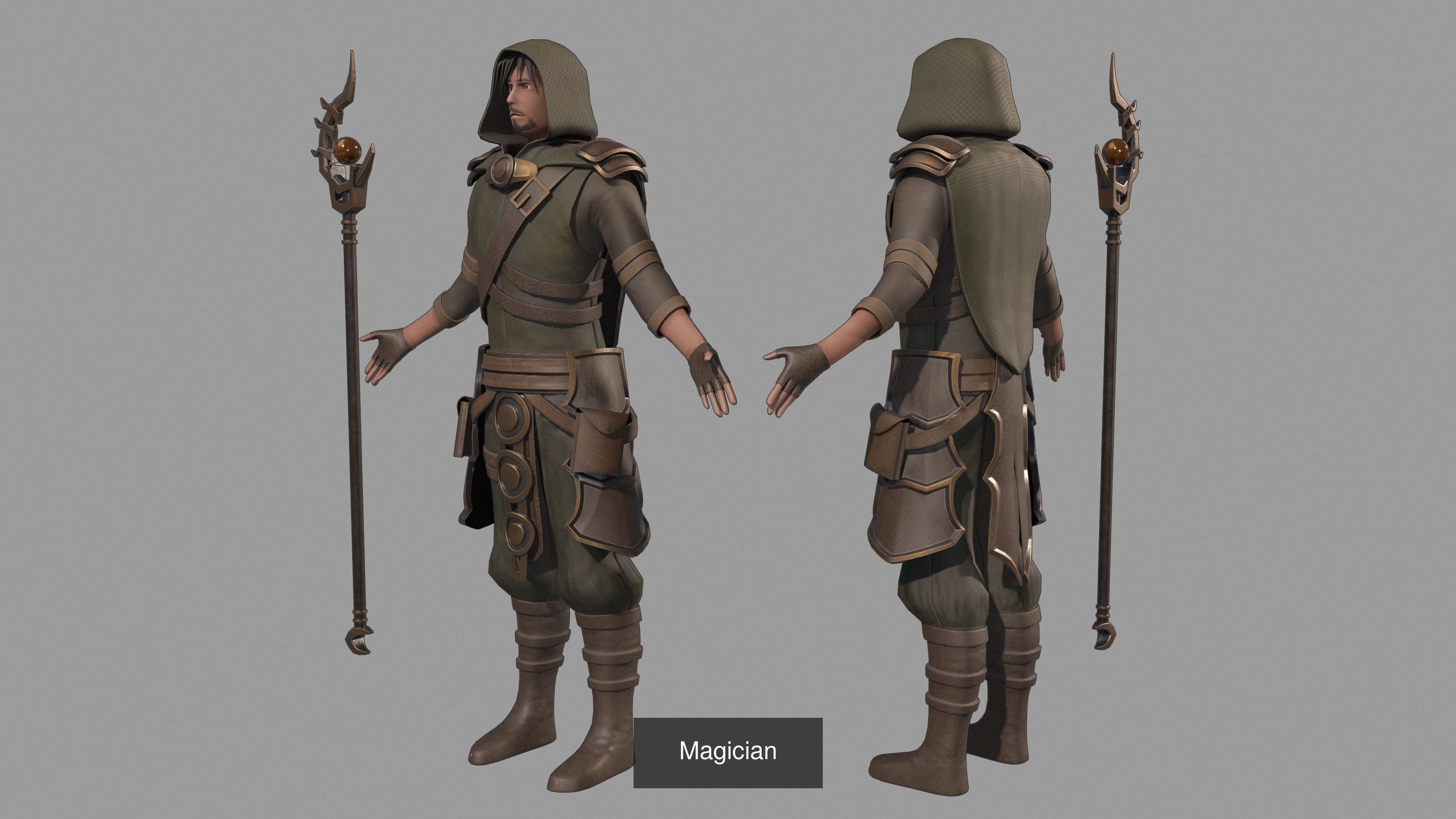 Magician group of warriors 3D Model Collection | CGTrader