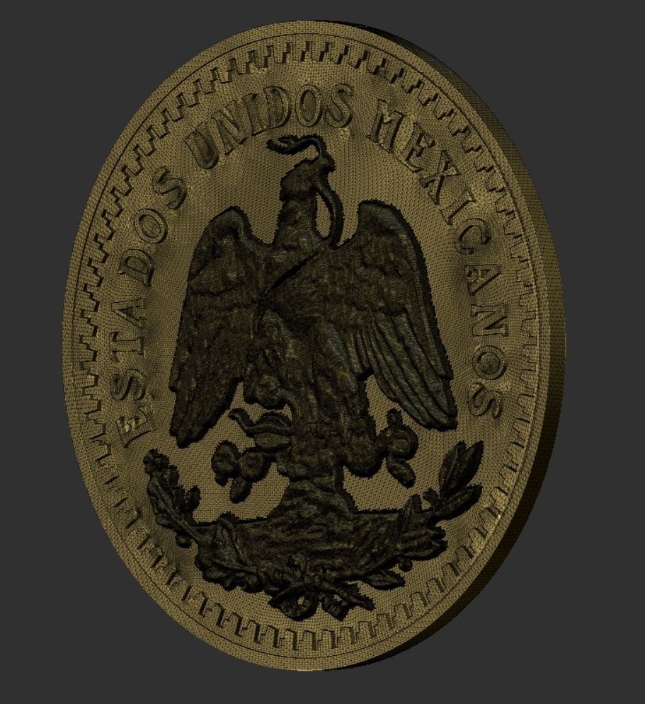 Mexico 50 Peso Gold Coin 3D model 3D printable | CGTrader