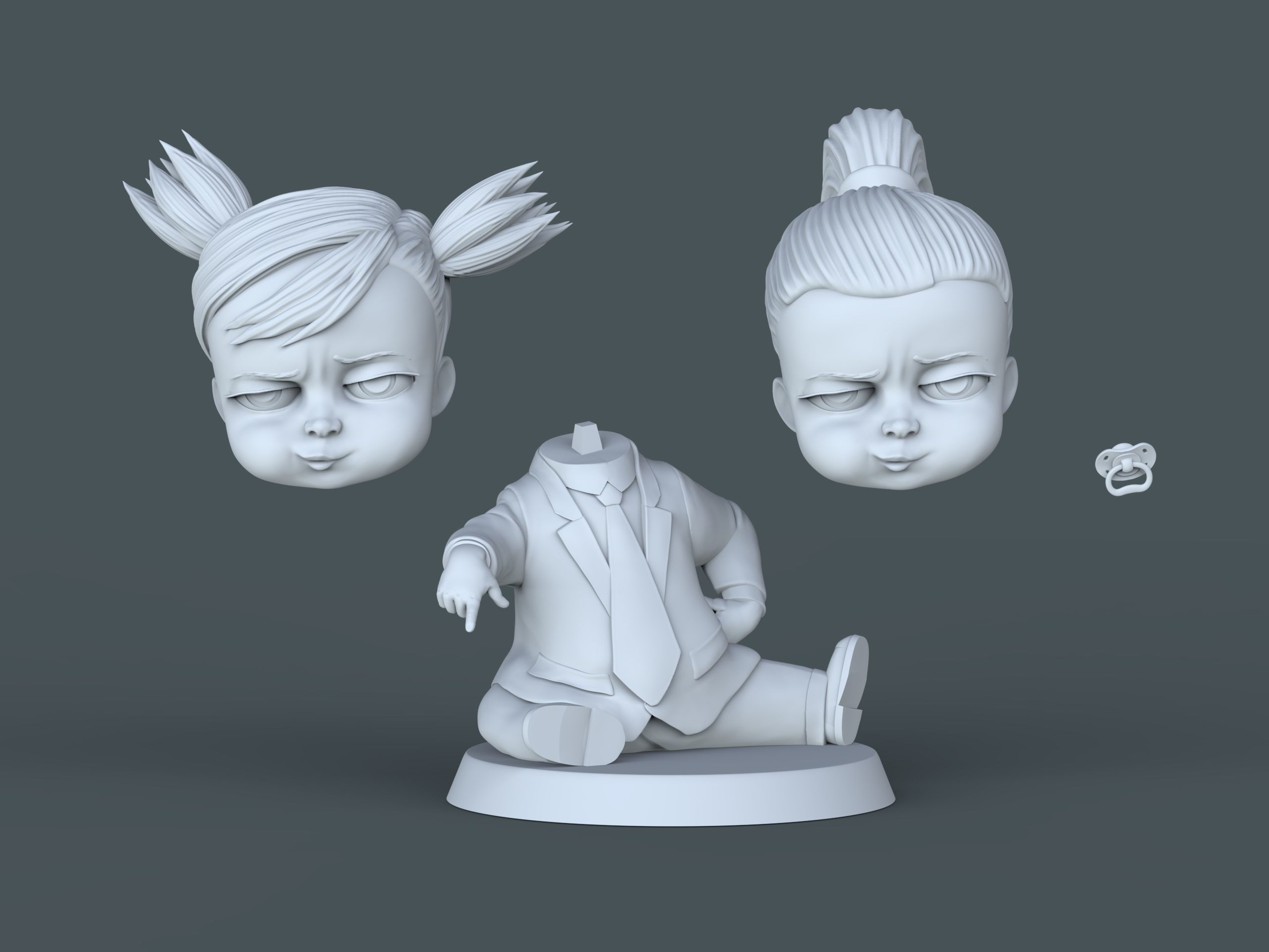 Boss Baby-girl 02 3D model 3D printable | CGTrader