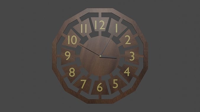 Wooden Clock free VR / AR / low-poly 3D model rigged | CGTrader