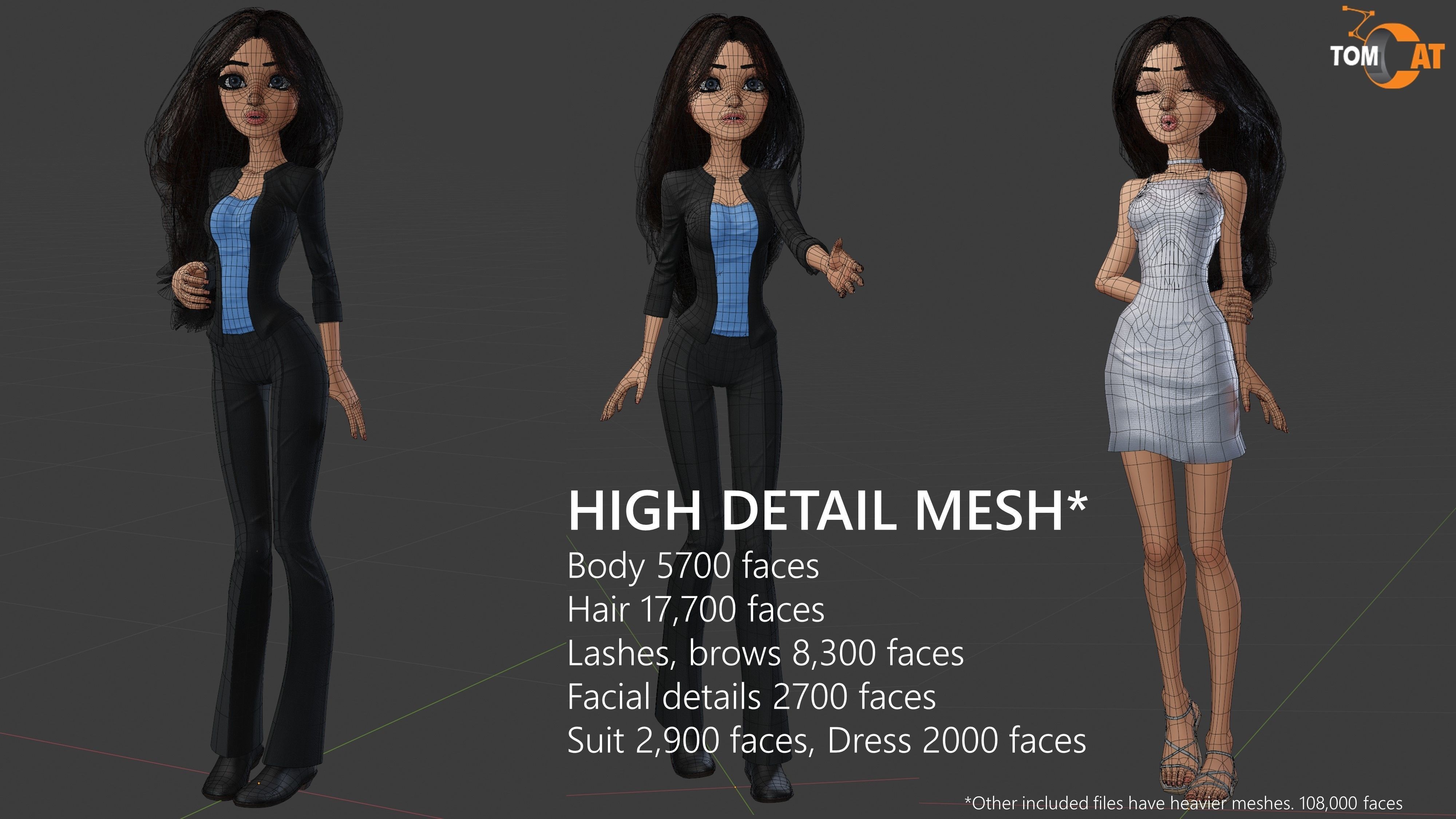 Tory Rigged Woman Character 3D model rigged | CGTrader