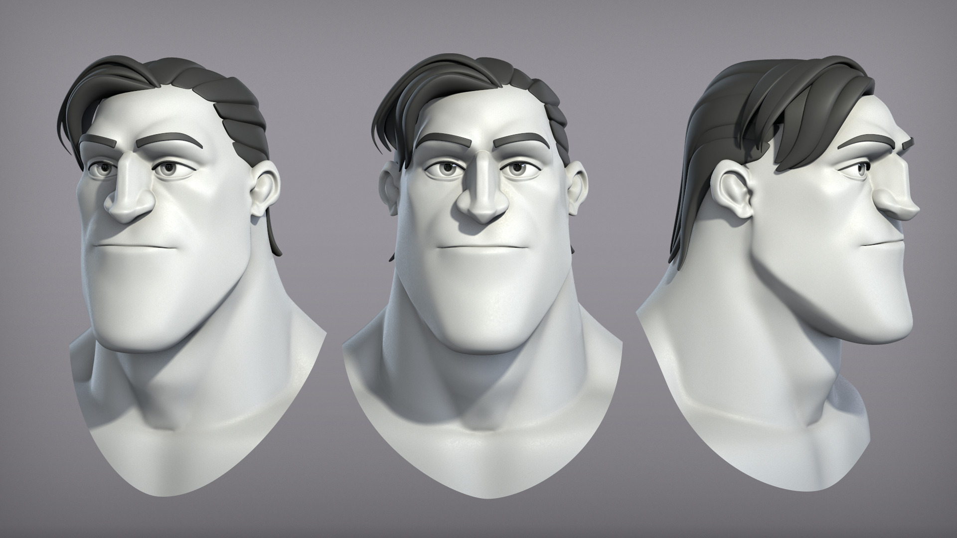 Cartoon male character Curtis base mesh 3D model | CGTrader