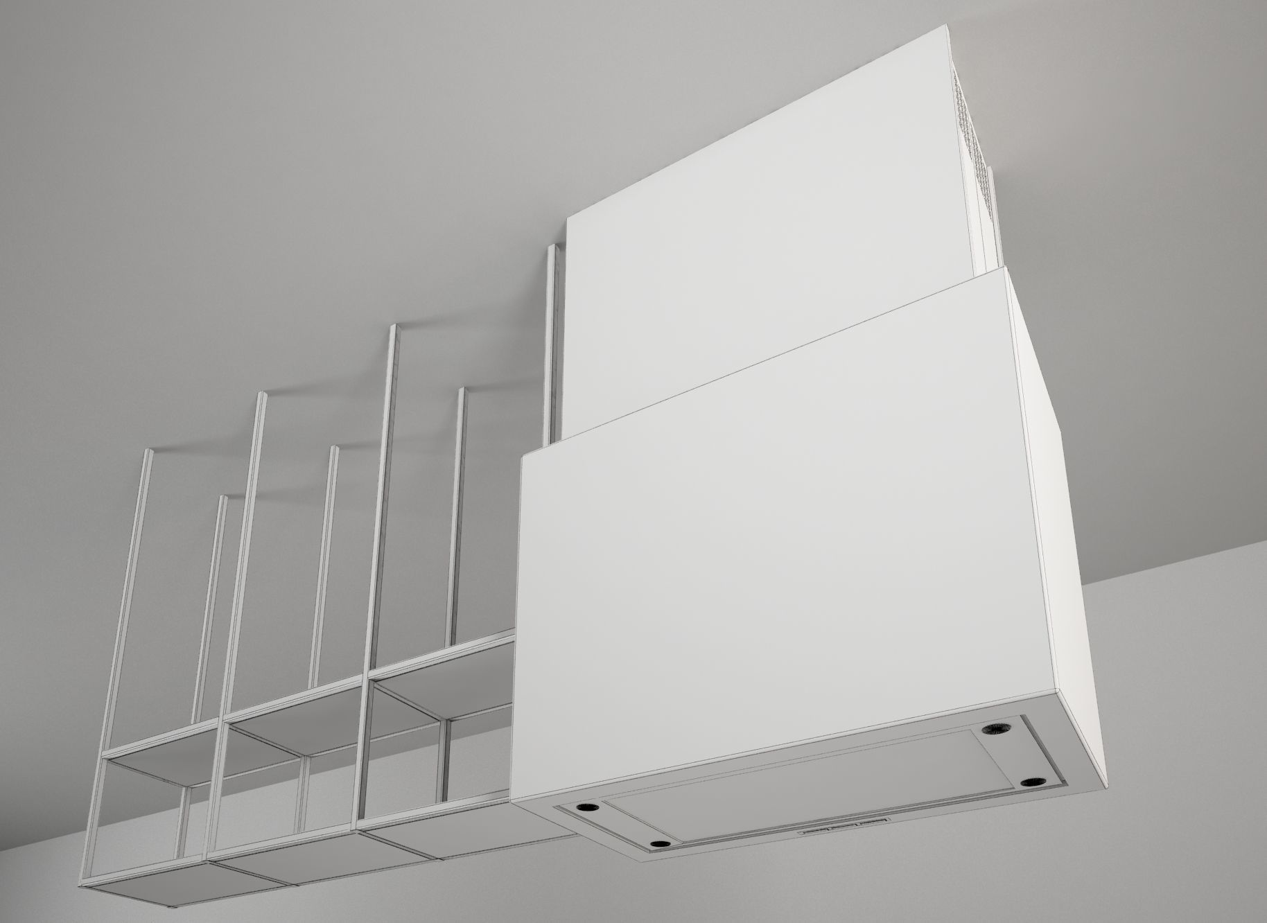 island shelves cooker hood Cappa sospesa Snaidero Opera model 3D model ...