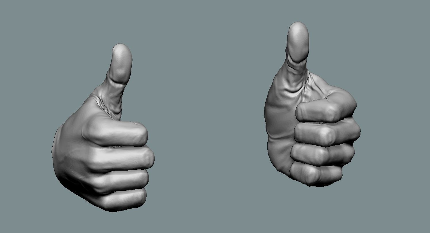 Thumbs Up hands 3D model 3D printable | CGTrader
