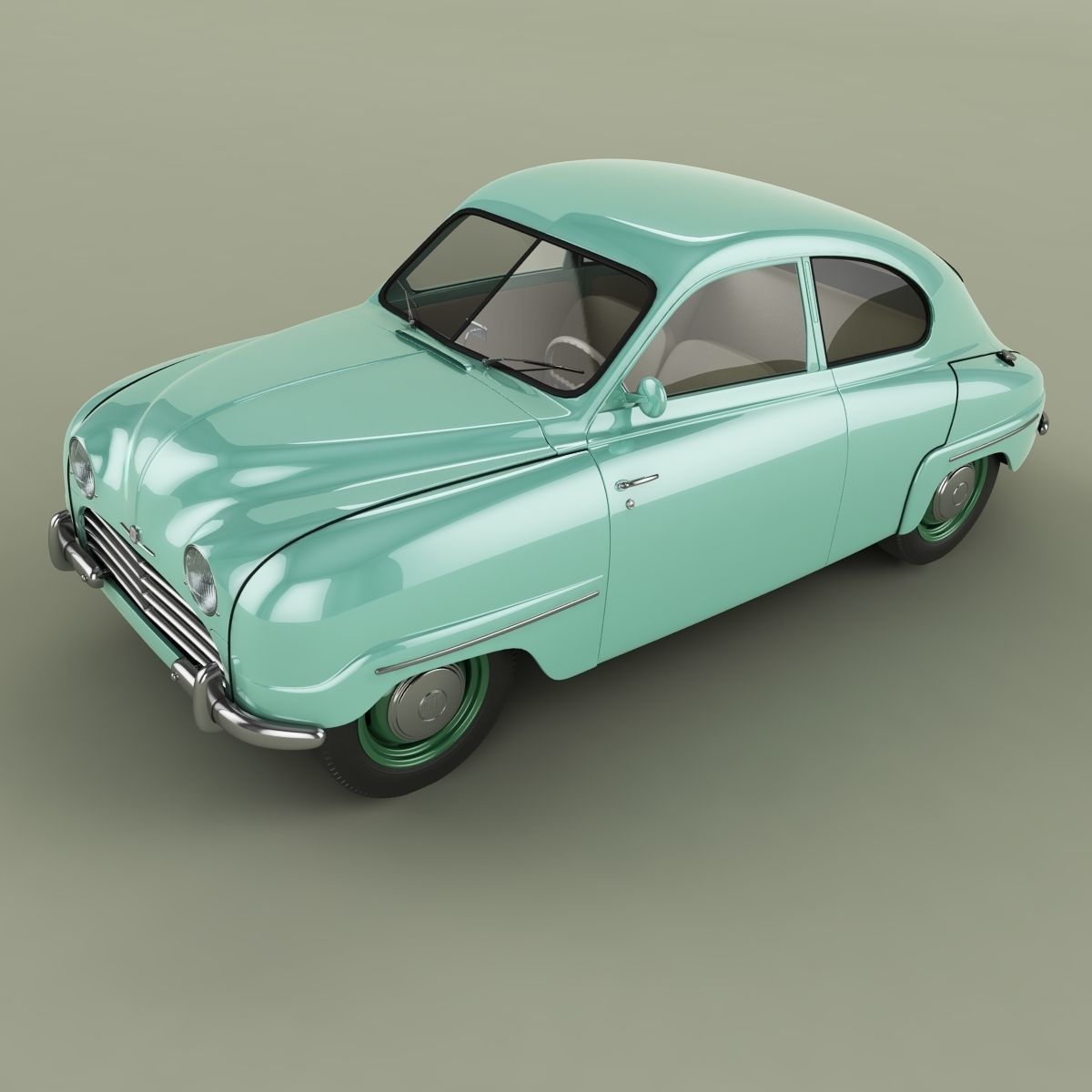 SAAB 92B 3D model | CGTrader