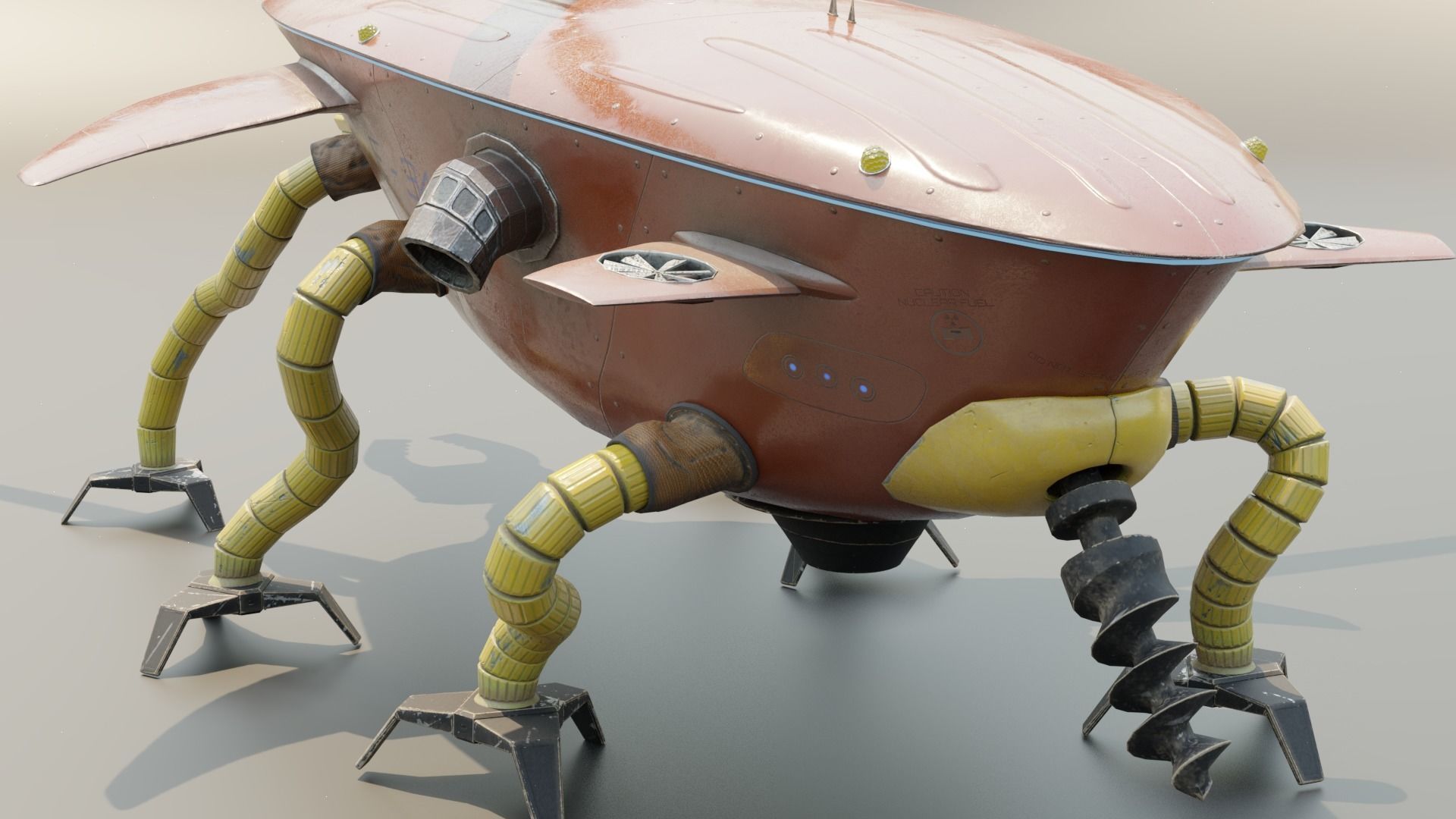 3D model Engineering drone Scifi VR / AR / low-poly rigged animated ...