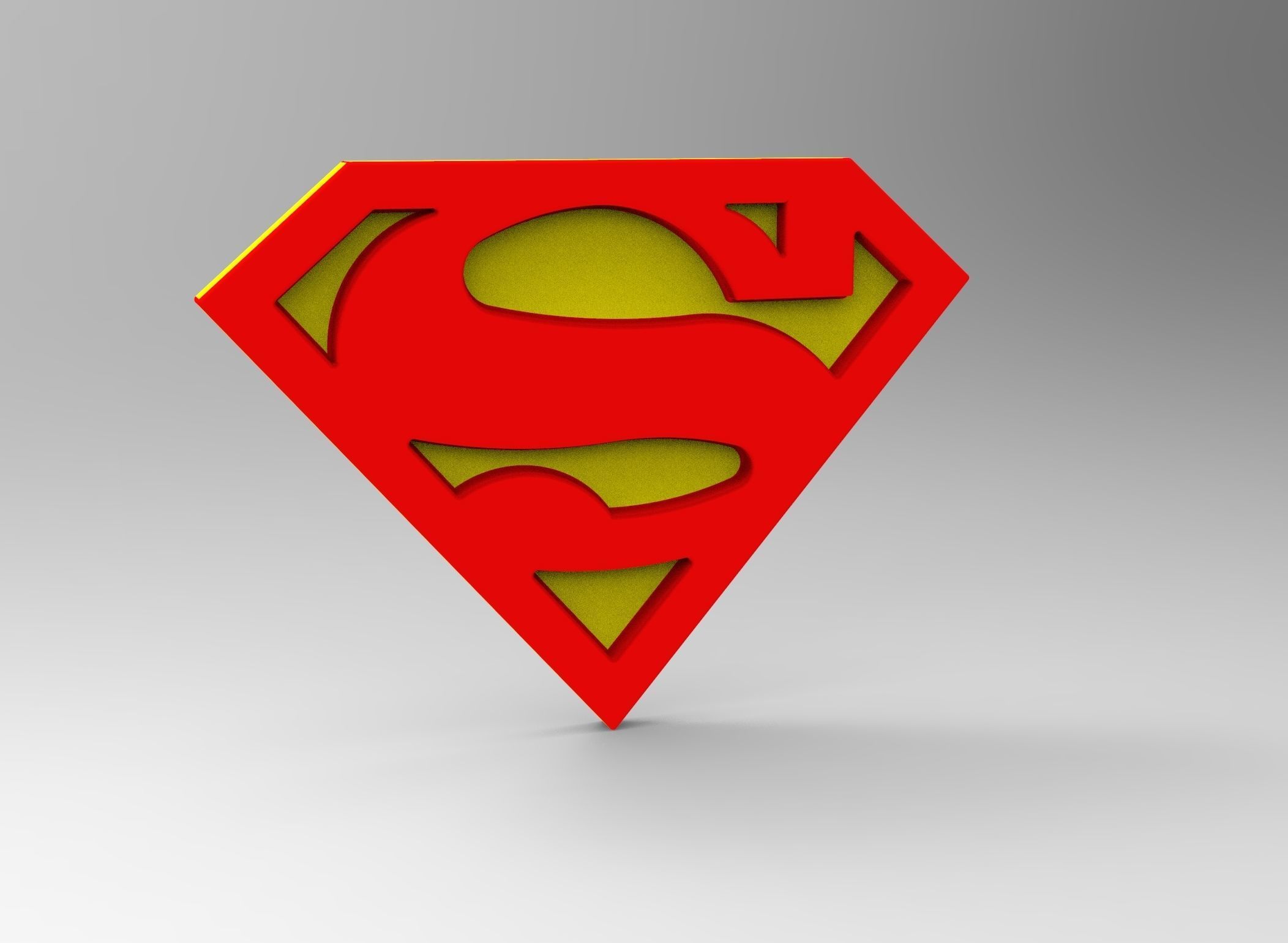 Superman emblem model 3d prinnt model free 3D model 3D printable | CGTrader