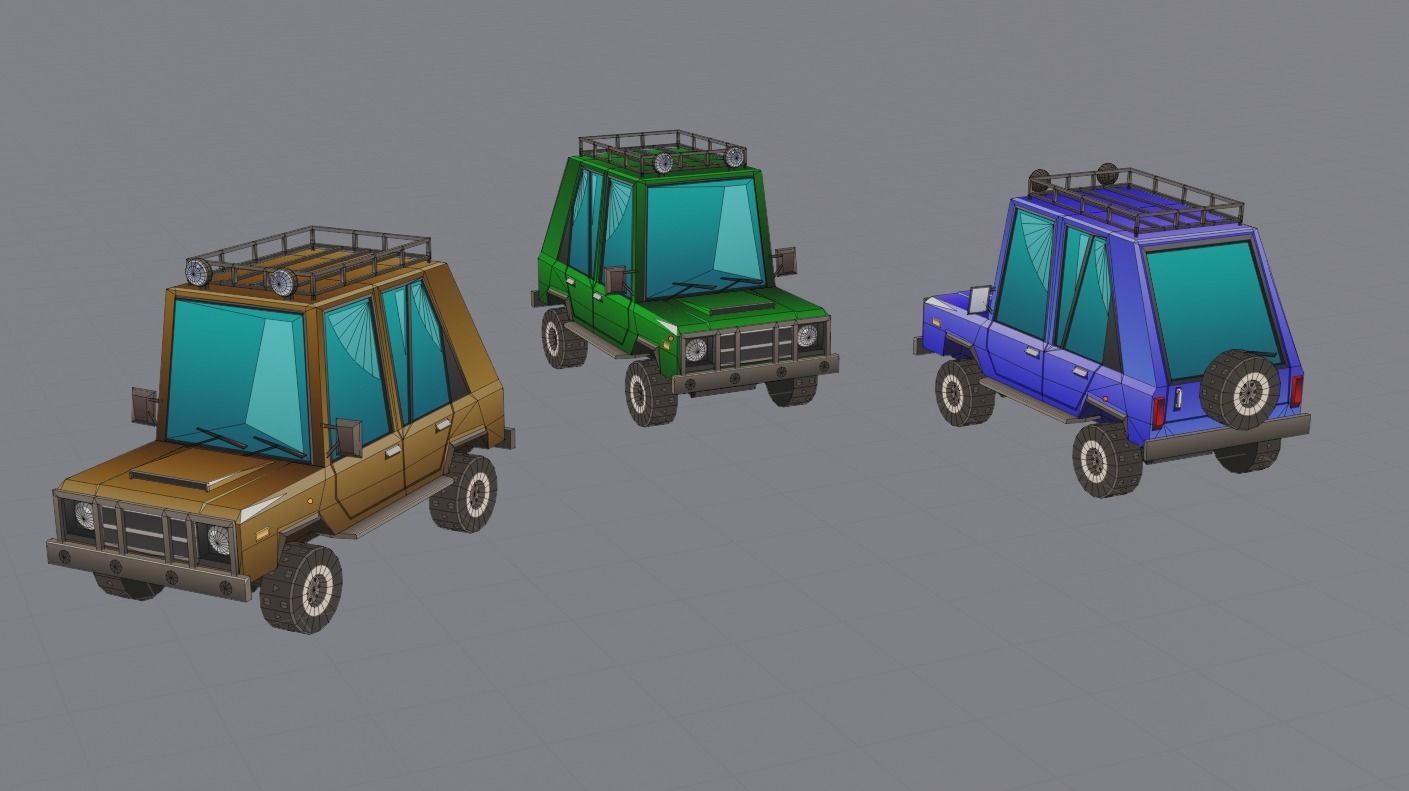 3D model Low poly cartoon car pack VR / AR / low-poly | CGTrader