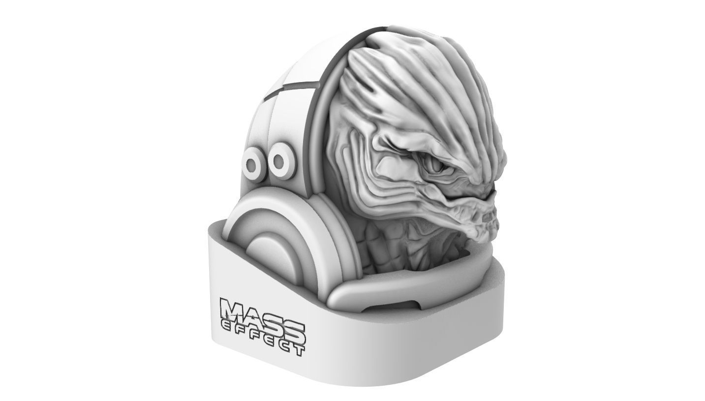 Krogan Soldier Bust 3D model 3D printable | CGTrader