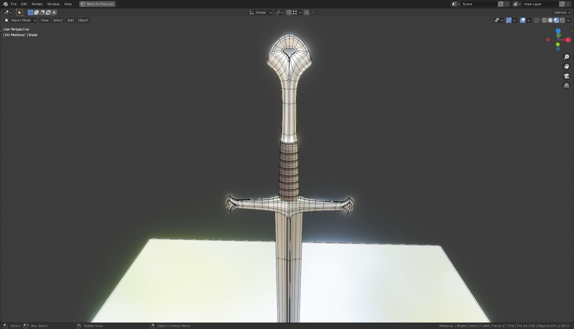 3D model Sword Base Mesh 03 VR / AR / low-poly | CGTrader