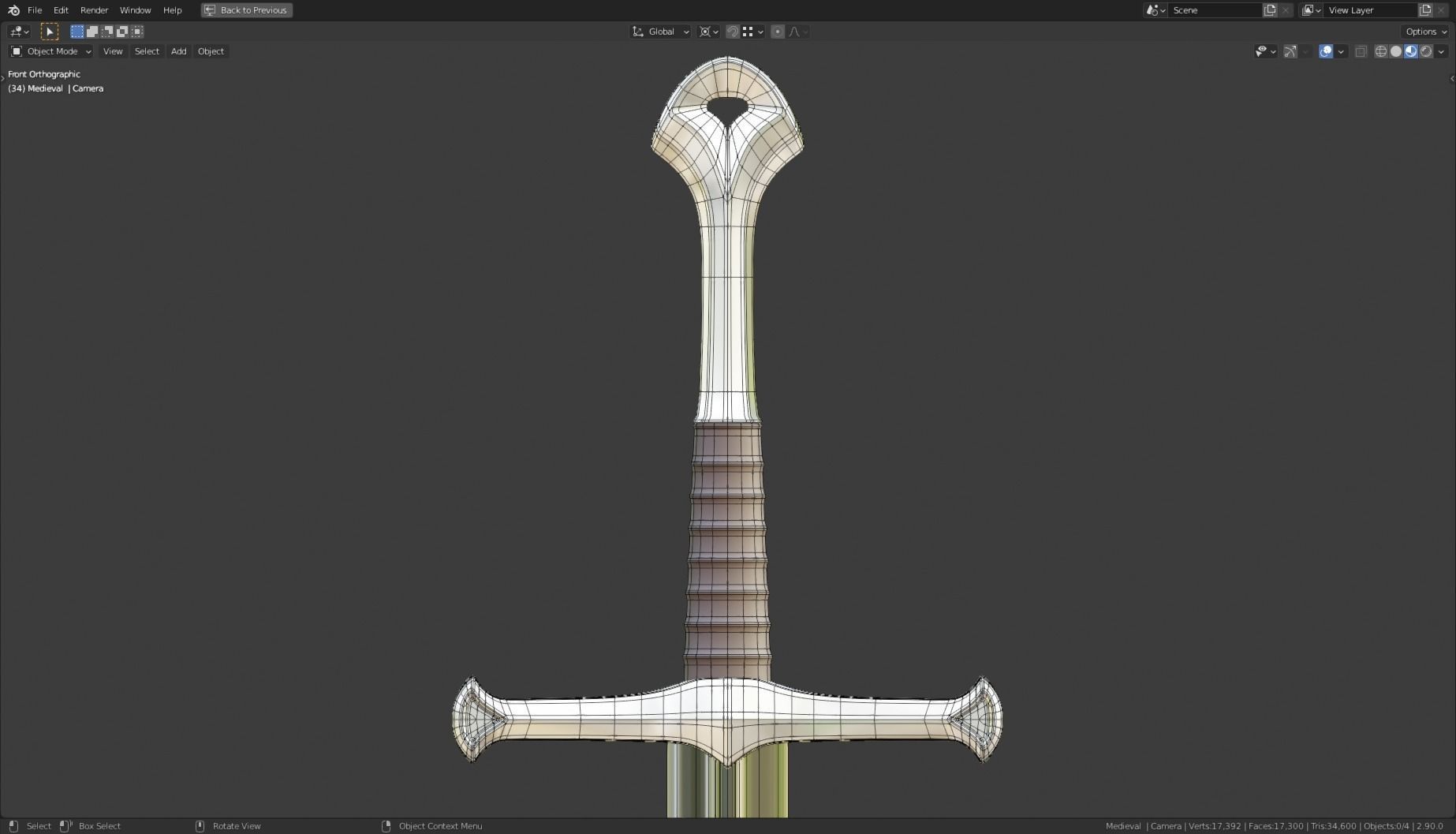 3D model Sword Base Mesh 03 VR / AR / low-poly | CGTrader