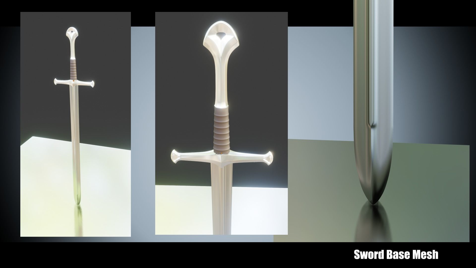 3D model Sword Base Mesh 03 VR / AR / low-poly | CGTrader