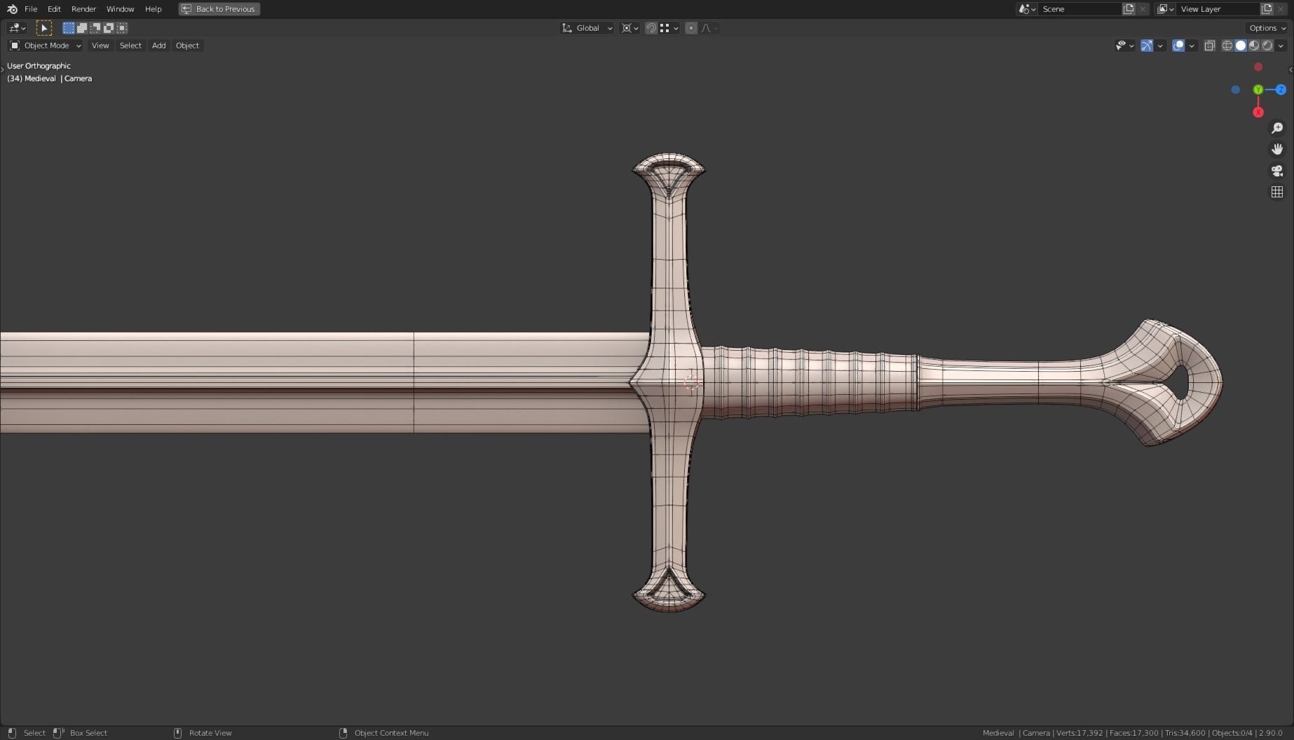3D model Sword Base Mesh 03 VR / AR / low-poly | CGTrader