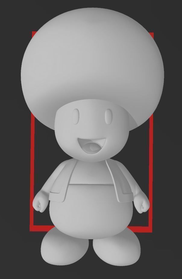 Toad - Kinopio - SUPER MARIO HI RES 3D PRINT FILE 3D model 3D printable ...