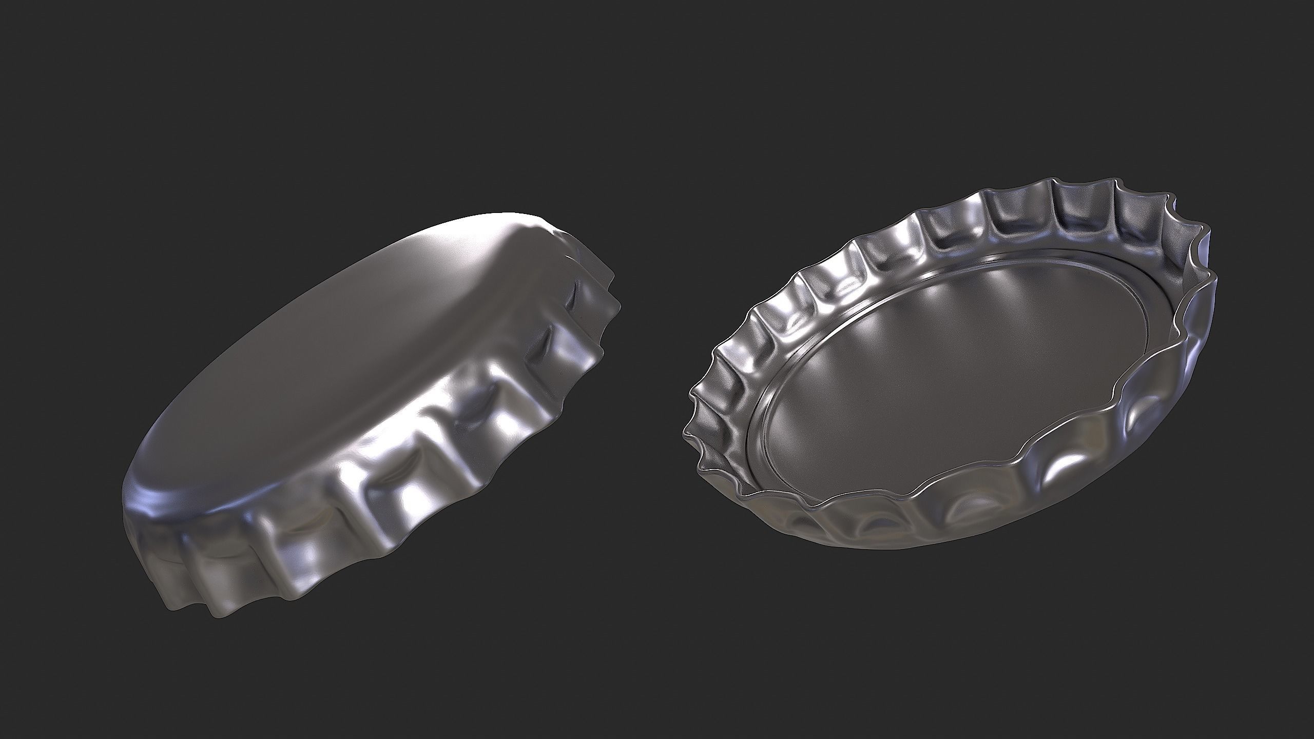 Bottle Cap 3D Model - High Poly - Set of two free 3D model | CGTrader