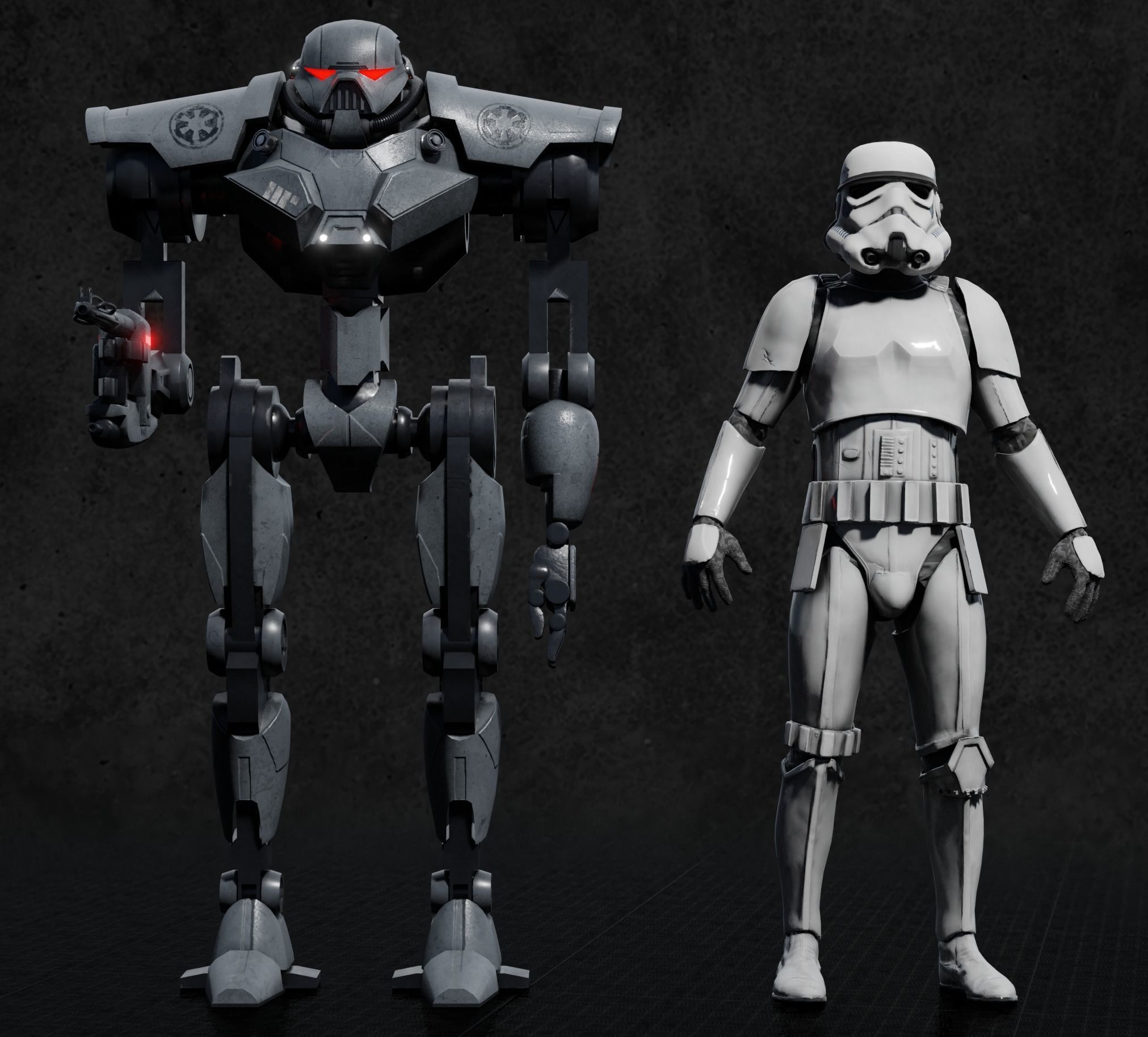 3D model Star Wars Rebels Darktrooper Sentry VR / AR / low-poly | CGTrader