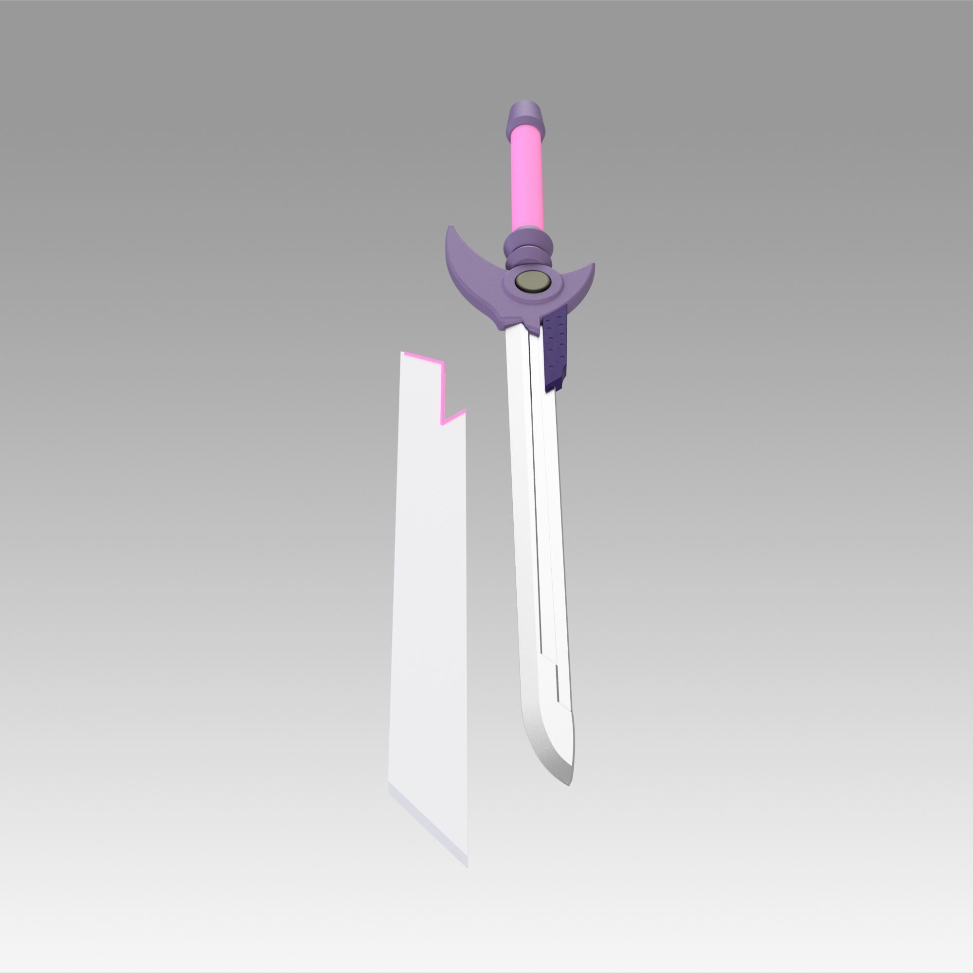 Magical Girl Lyrical Nanoha Signum Flames Maken Sword 3D model 3D ...