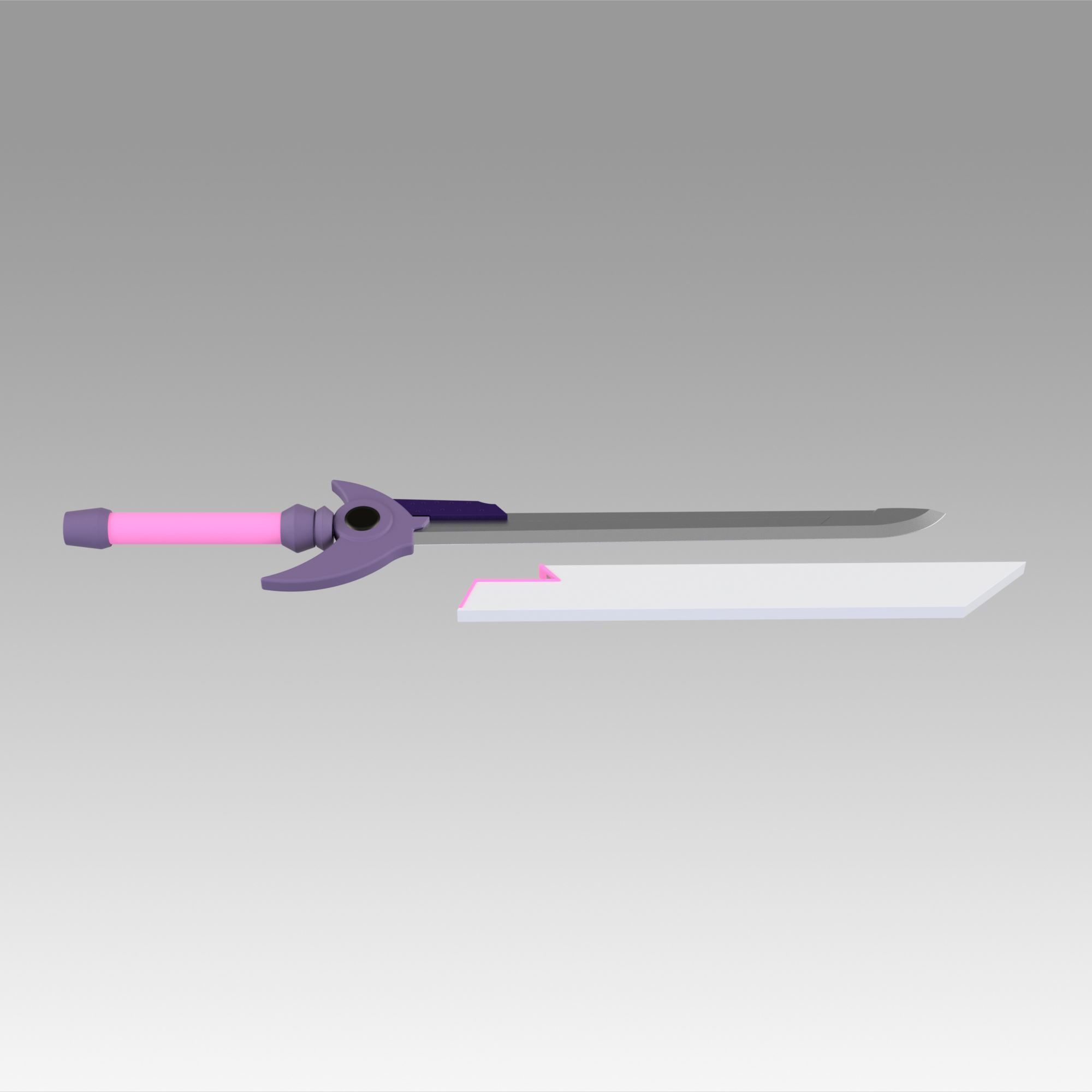 Magical Girl Lyrical Nanoha Signum Flames Maken Sword 3D model 3D ...